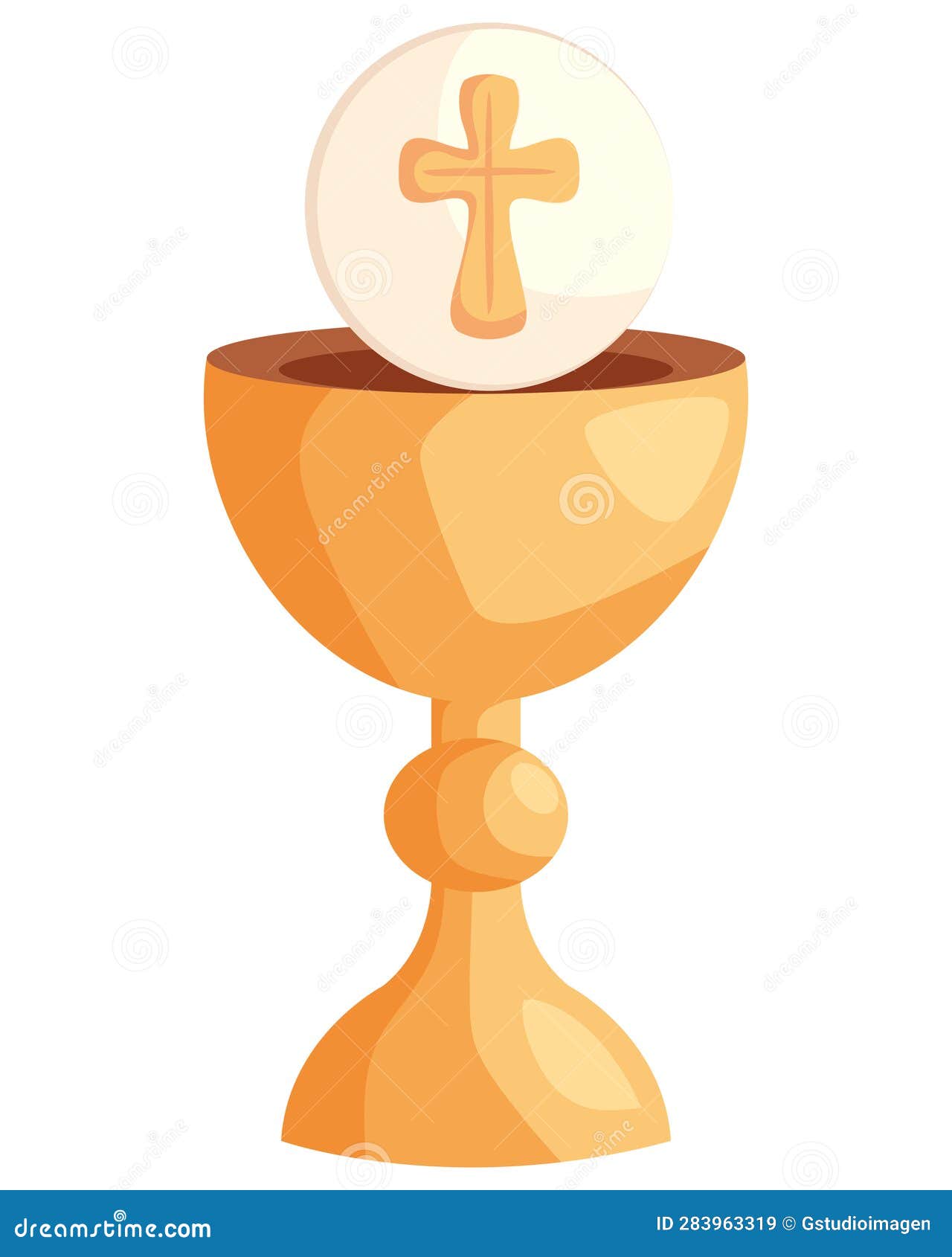 Chalice with communion stock vector. Illustration of christianity ...