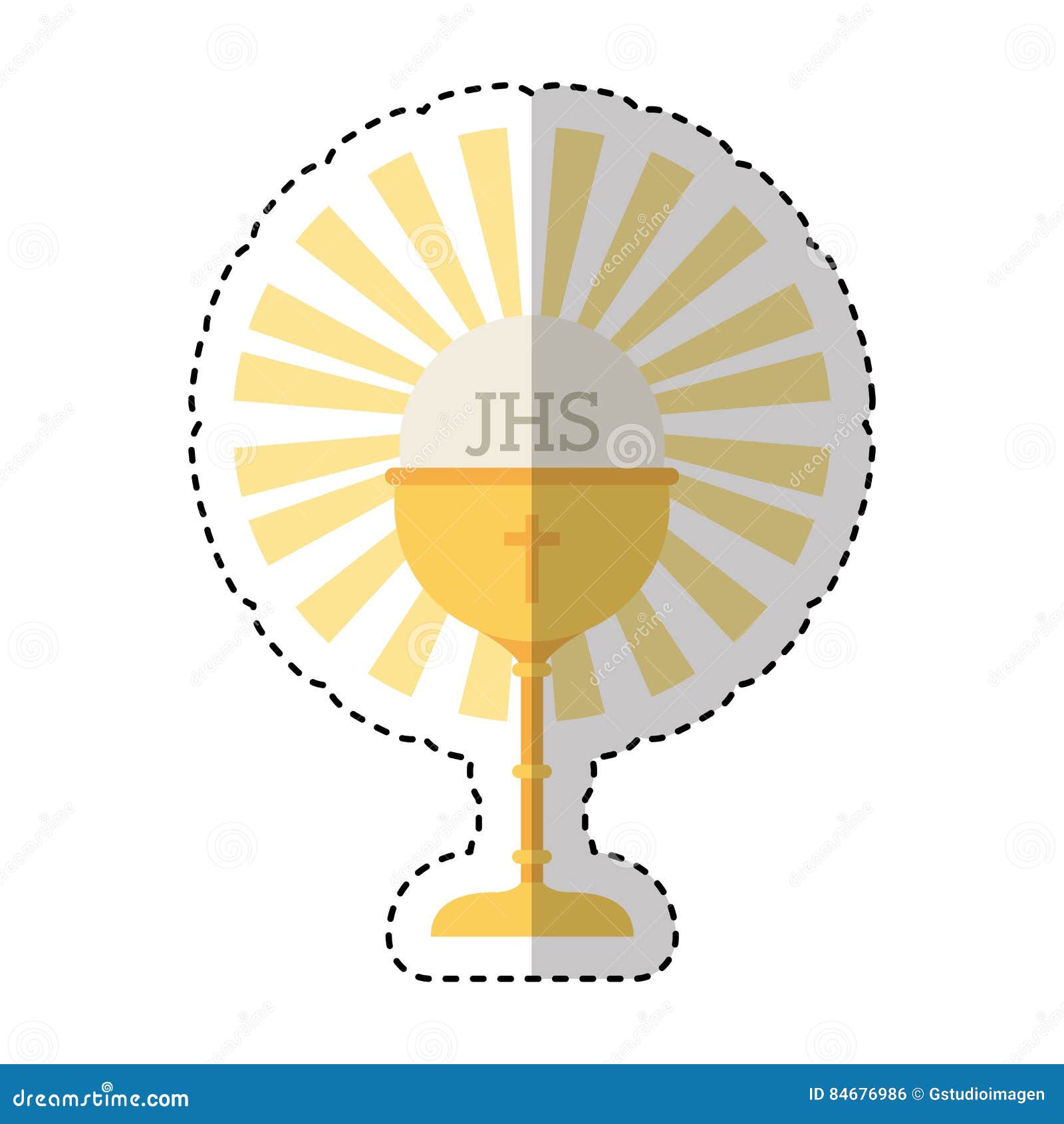 Chalice First Communion Icon Stock Illustration - Illustration of ...