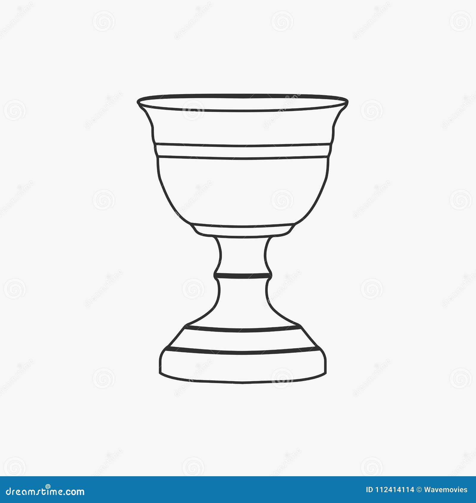 Chalice Flat Black Outline Design Icon Stock Vector - Illustration of ...