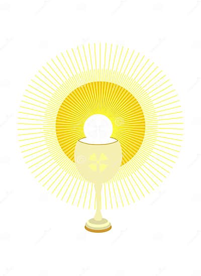 Chalice and Holy Host stock vector. Illustration of sacrament - 16920858