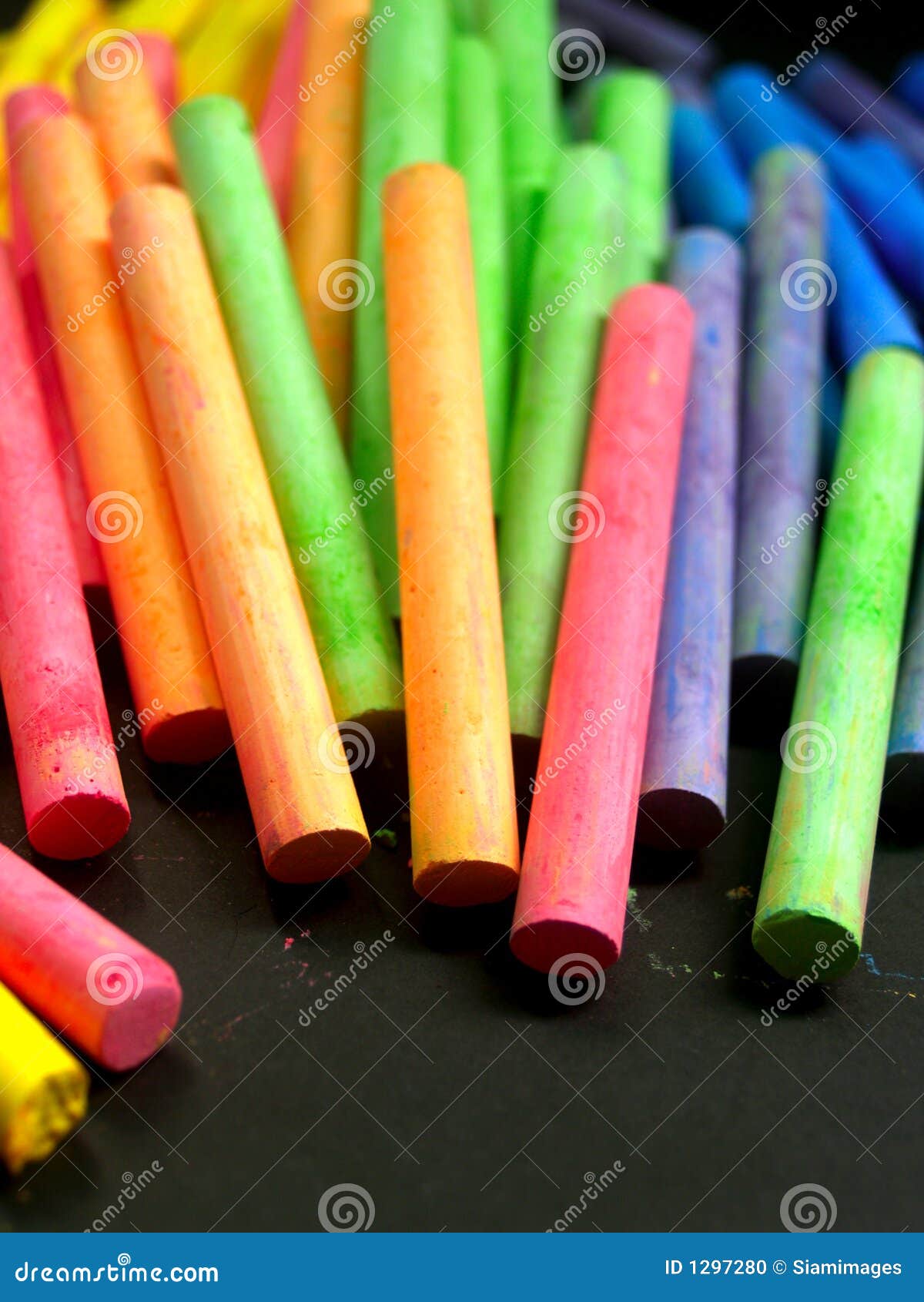 Chalk stock photo. Image of draw, green, childhood, blue - 1297280