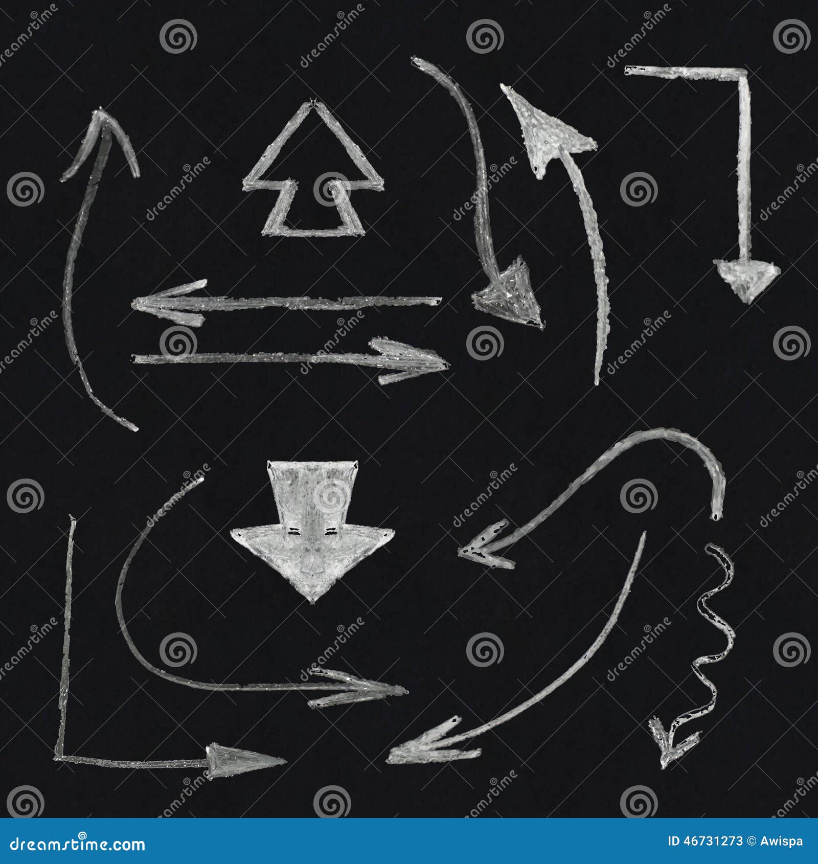 Chalk Arrow Set Vector Illustration | CartoonDealer.com #46731228