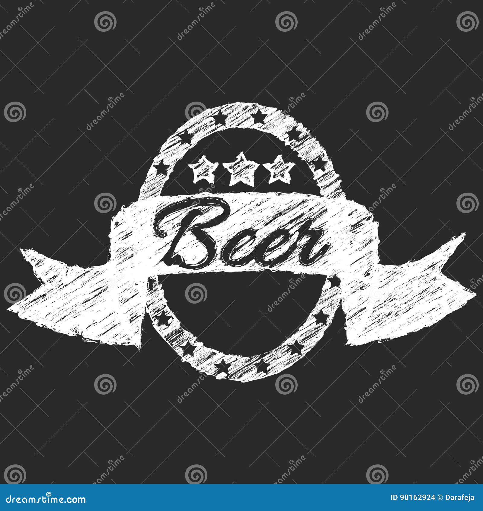 Chalk art beer logo art stock illustration. Illustration of chalk ...