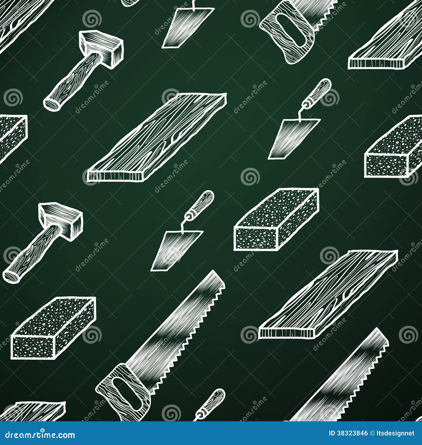 Chalk background tools stock vector. Illustration of draw - 38323846