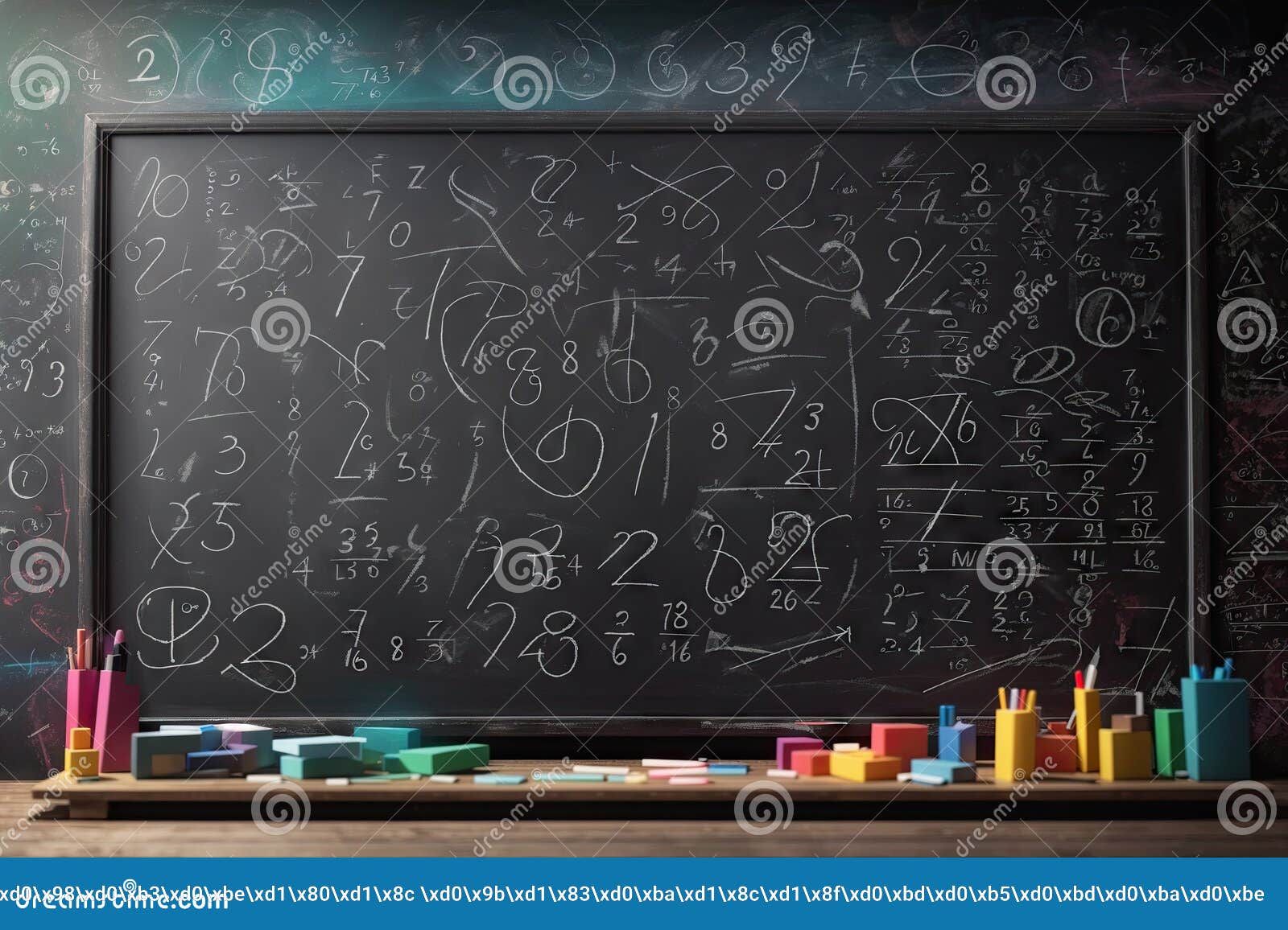 Chalk Black Board Blackboard Chalkboard Background. Ai Generative Stock ...