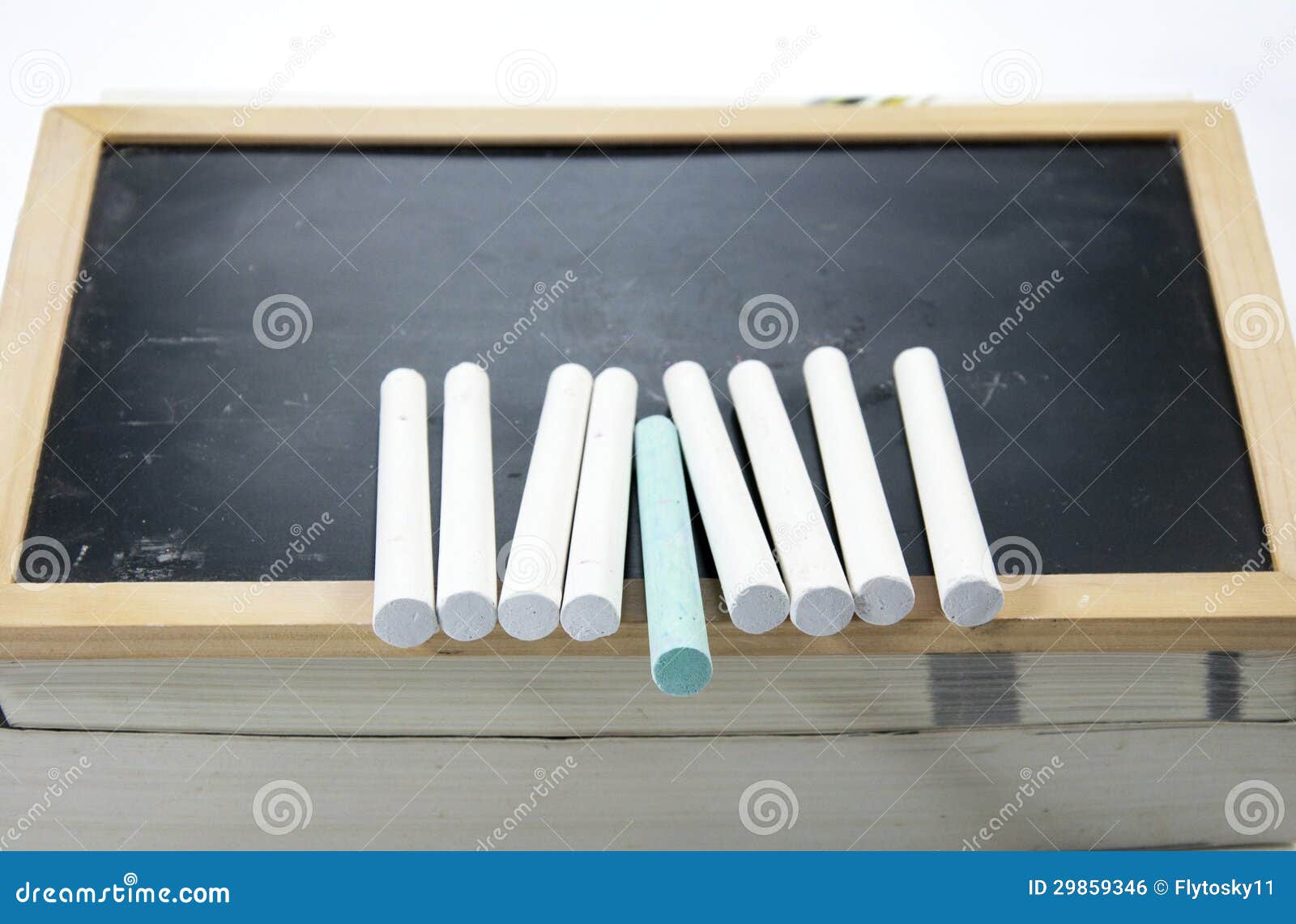 Blackboard and chalk stock photo. Image of flat, announcement - 29859346