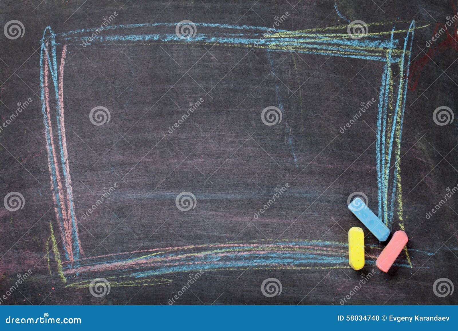Chalk on Blackboard Background Stock Photo - Image of back, chalk: 58034740