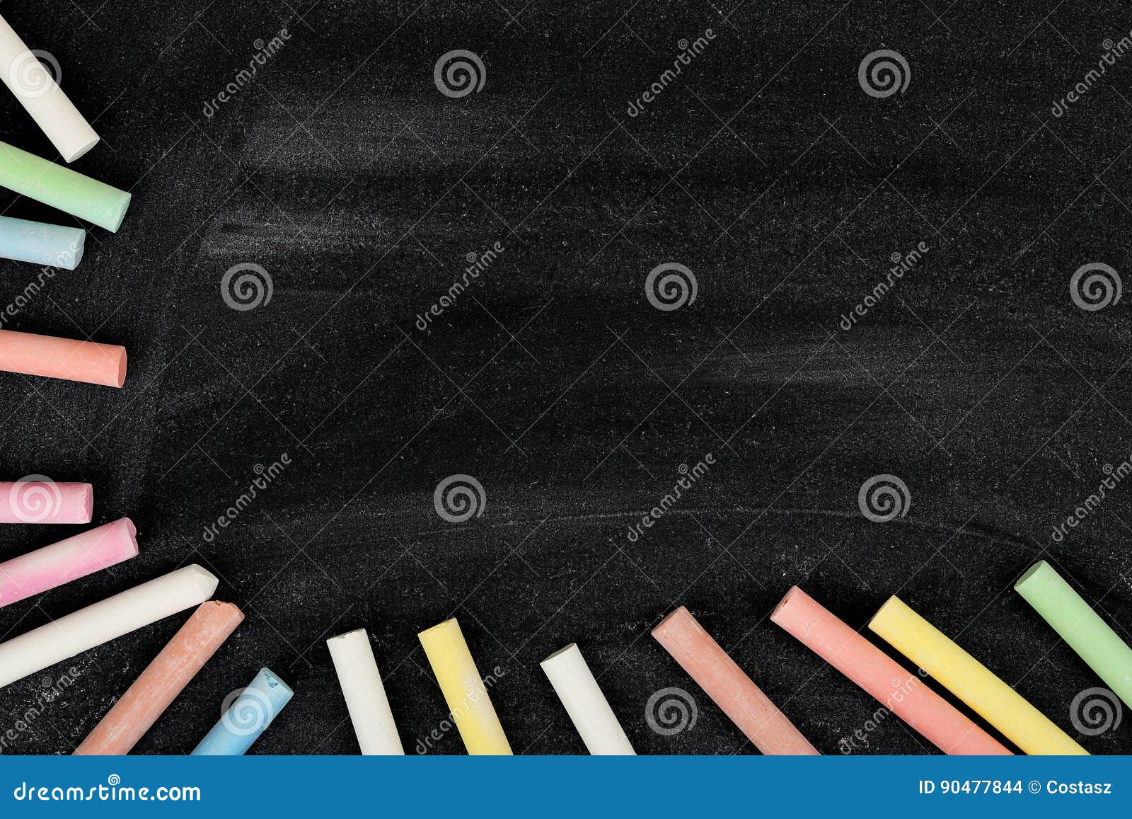 Chalk and blackboard stock photo. Image of stationery - 90477844