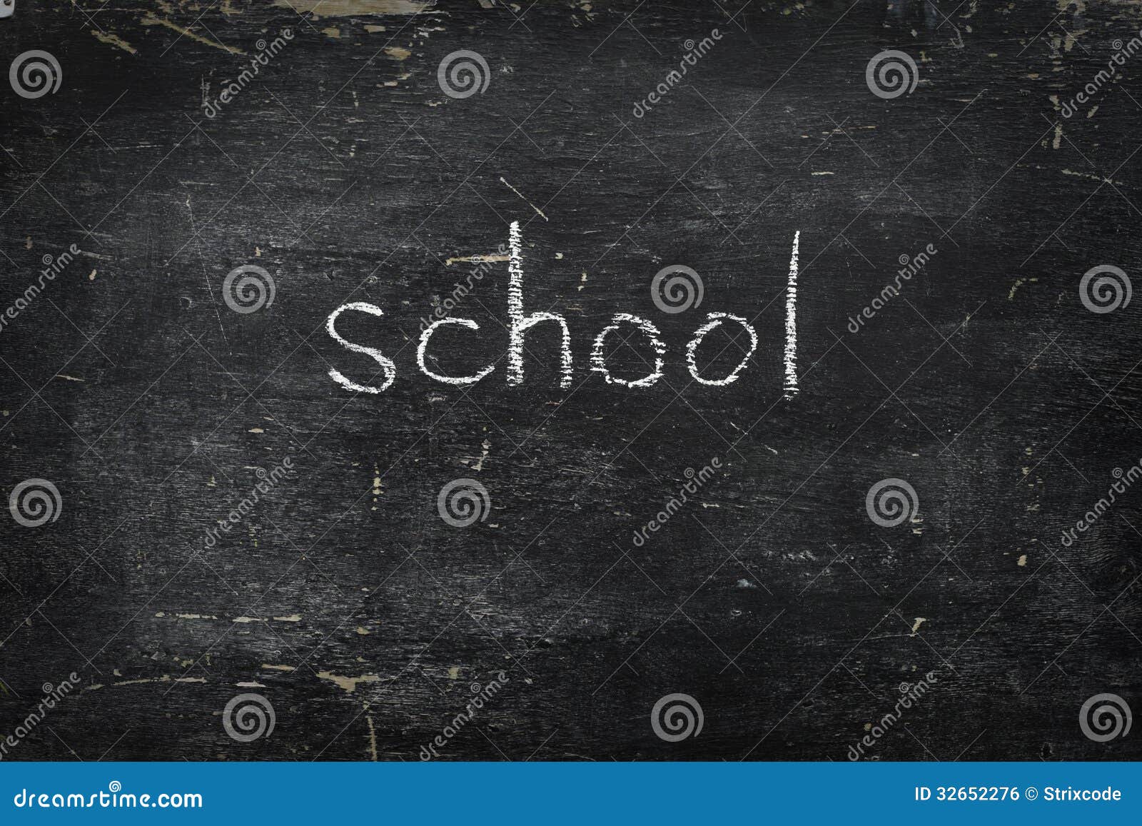 Chalk on Blackboard: School Stock Photo - Image of black, lesson: 32652276