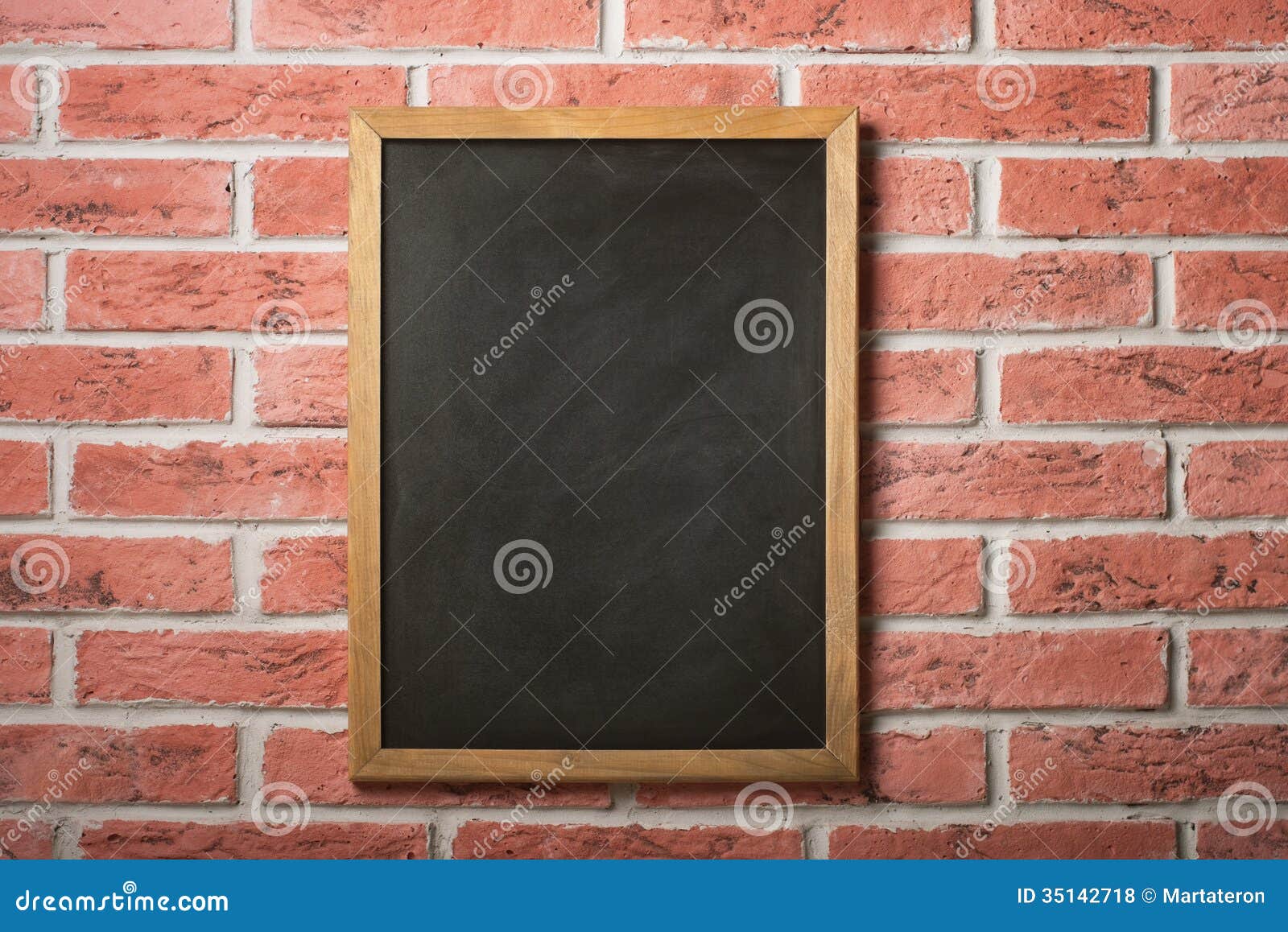 Chalk Board on a Brick Wall Stock Photo - Image of whiting, slate: 35142718
