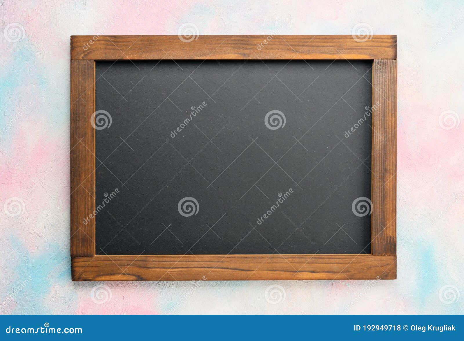 Chalk Board on Bright Colored Background Stock Photo - Image of close ...