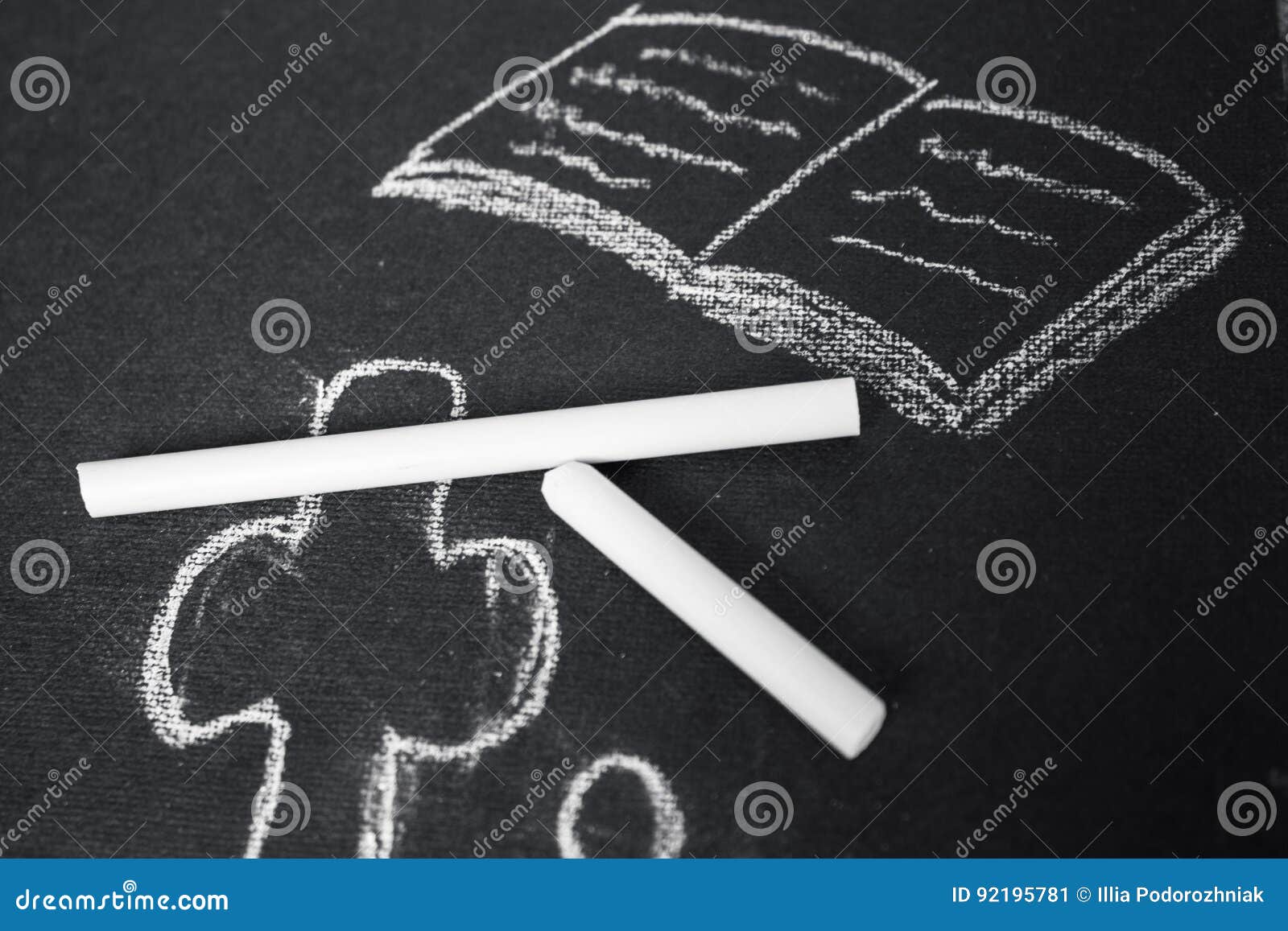 Chalk Board with Chalk Bible and Cross Stock Image - Image of belief ...