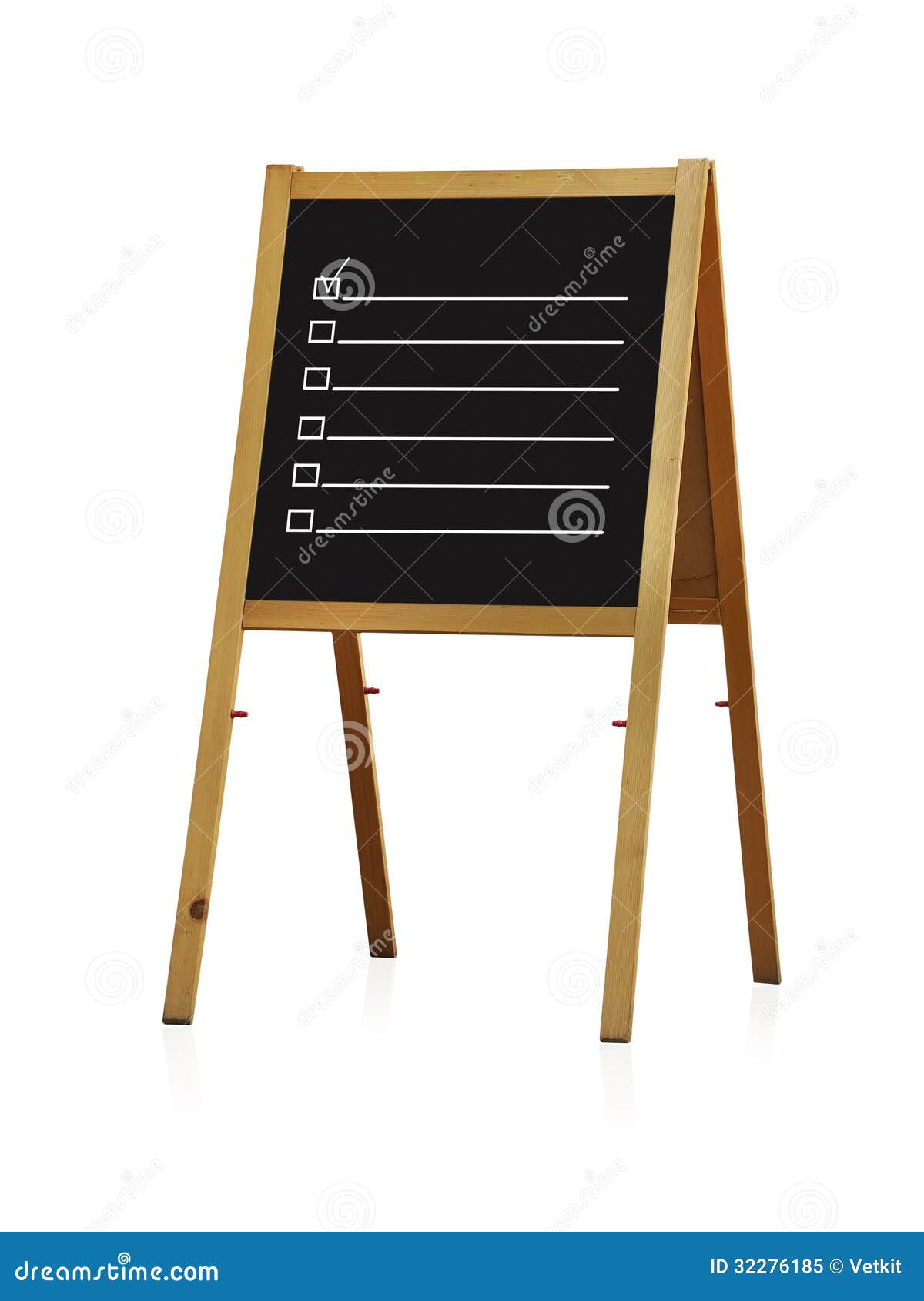 Chalk board with checkbox stock image. Image of advertising - 32276185
