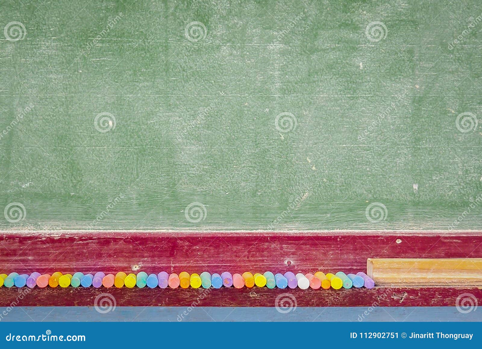 Chalk and Board in Classroom Stock Image - Image of black ...