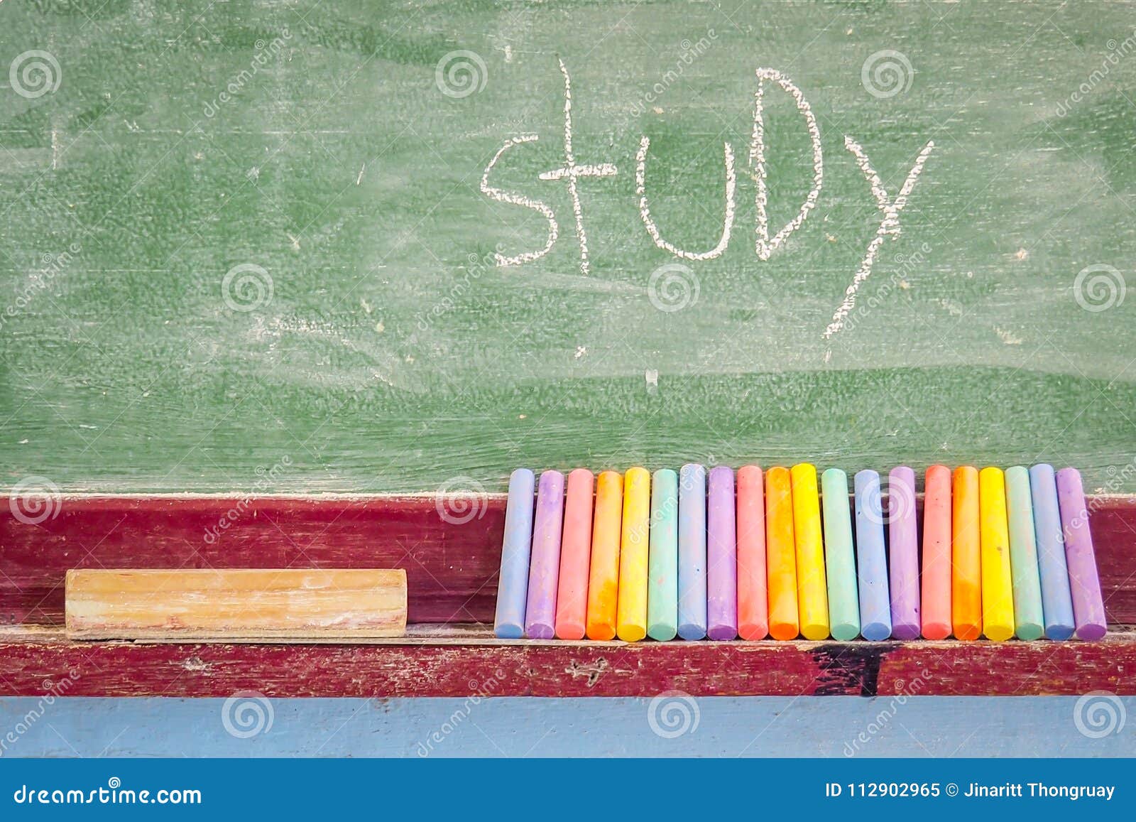Chalk and Board in Classroom Stock Image - Image of handwriting ...