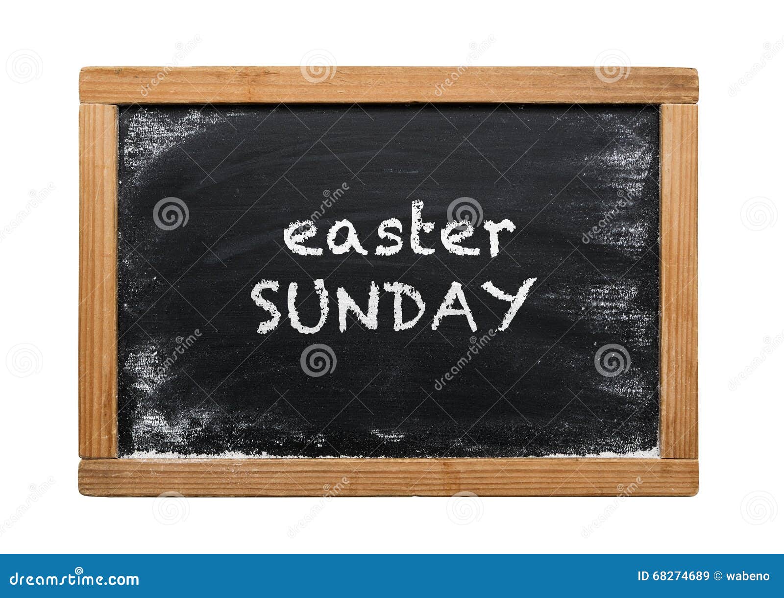 Chalk Board with Easter Sunday Message Stock Image - Image of black ...