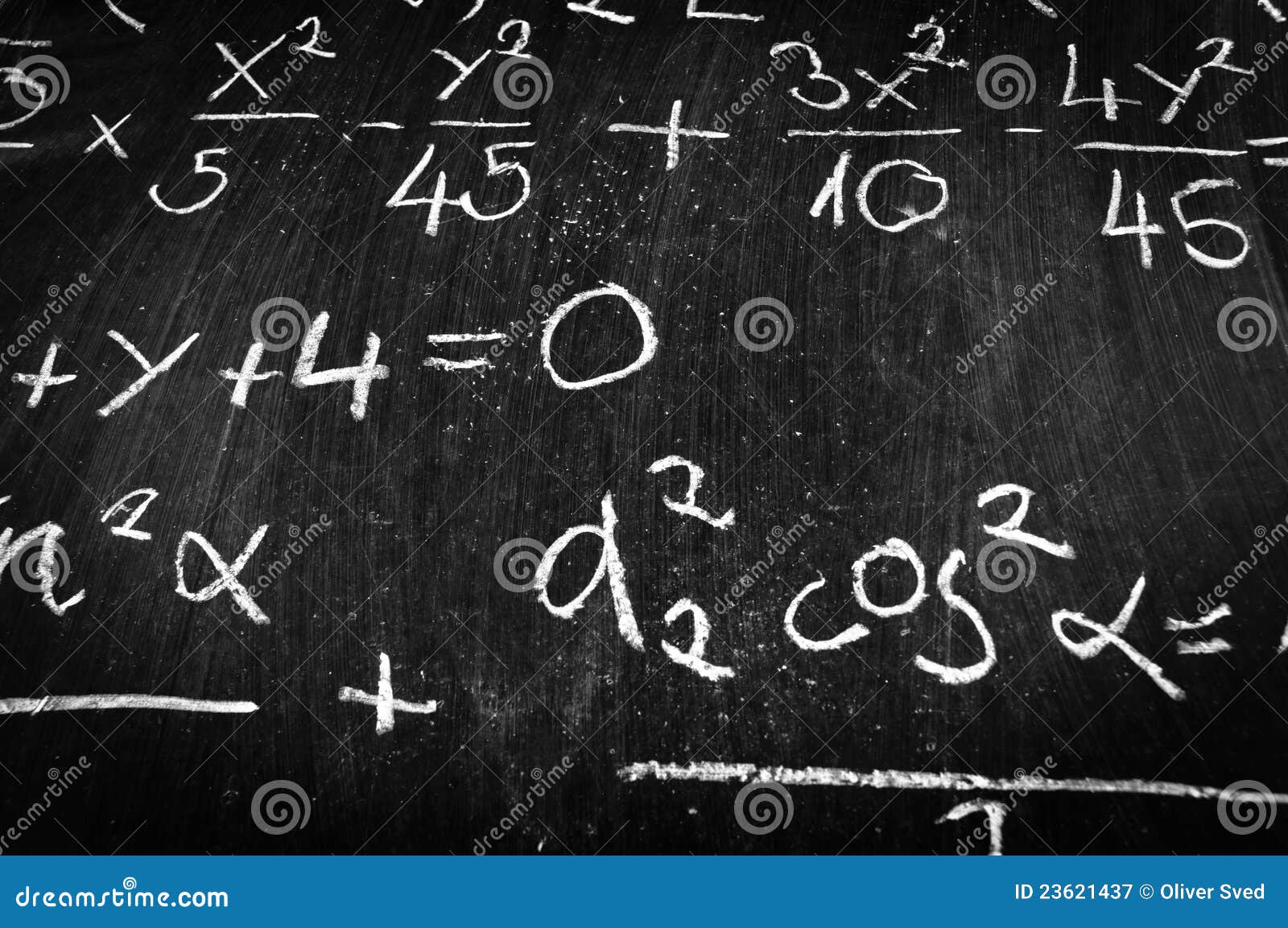 Chalk board and formulas stock image. Image of drawing - 23621437
