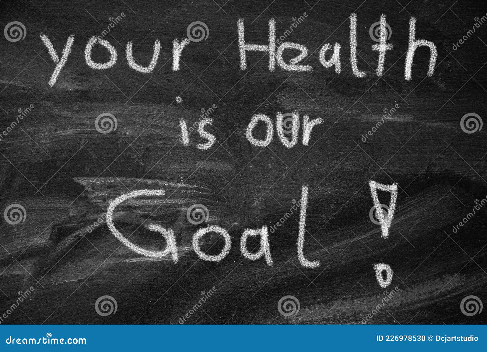 Chalk Board with Health Message Stock Photo - Image of college, learn ...