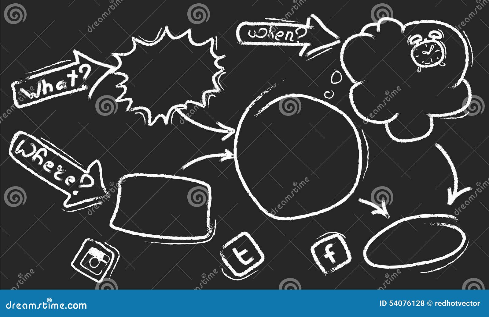 Chalk board infographics. stock vector. Illustration of infographics ...