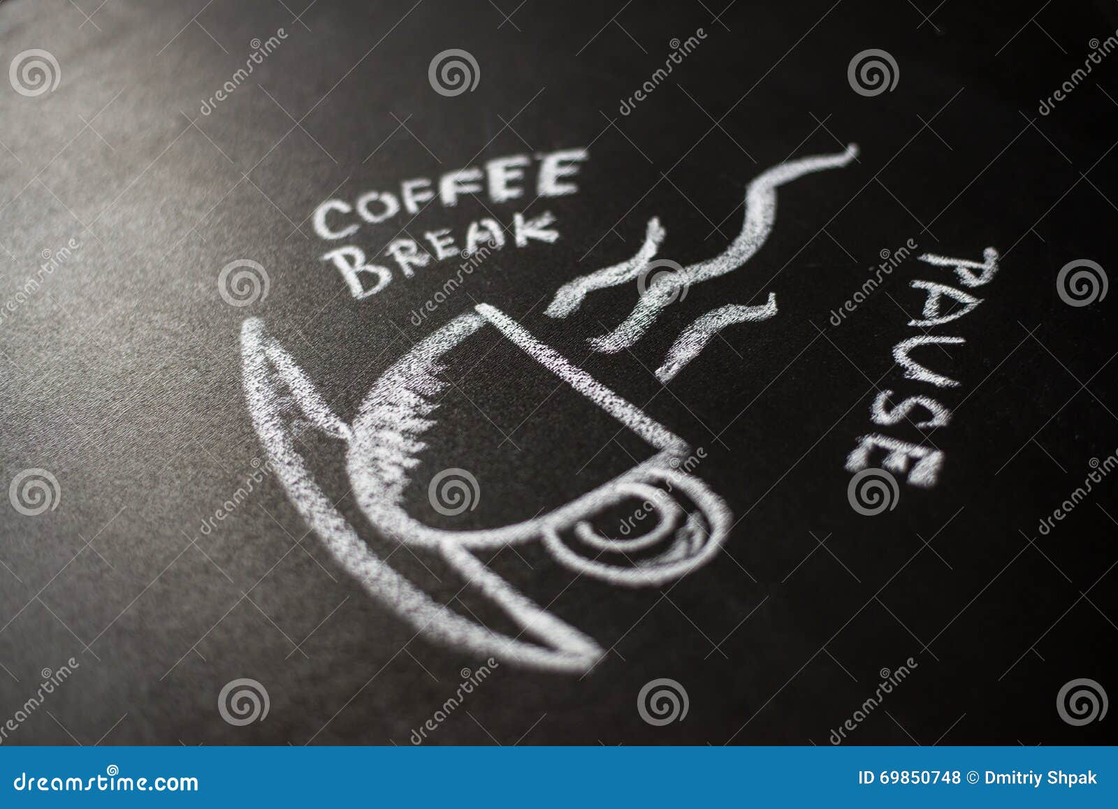 Chalk Board with the Phrase Coffee Break Stock Photo - Image of ...