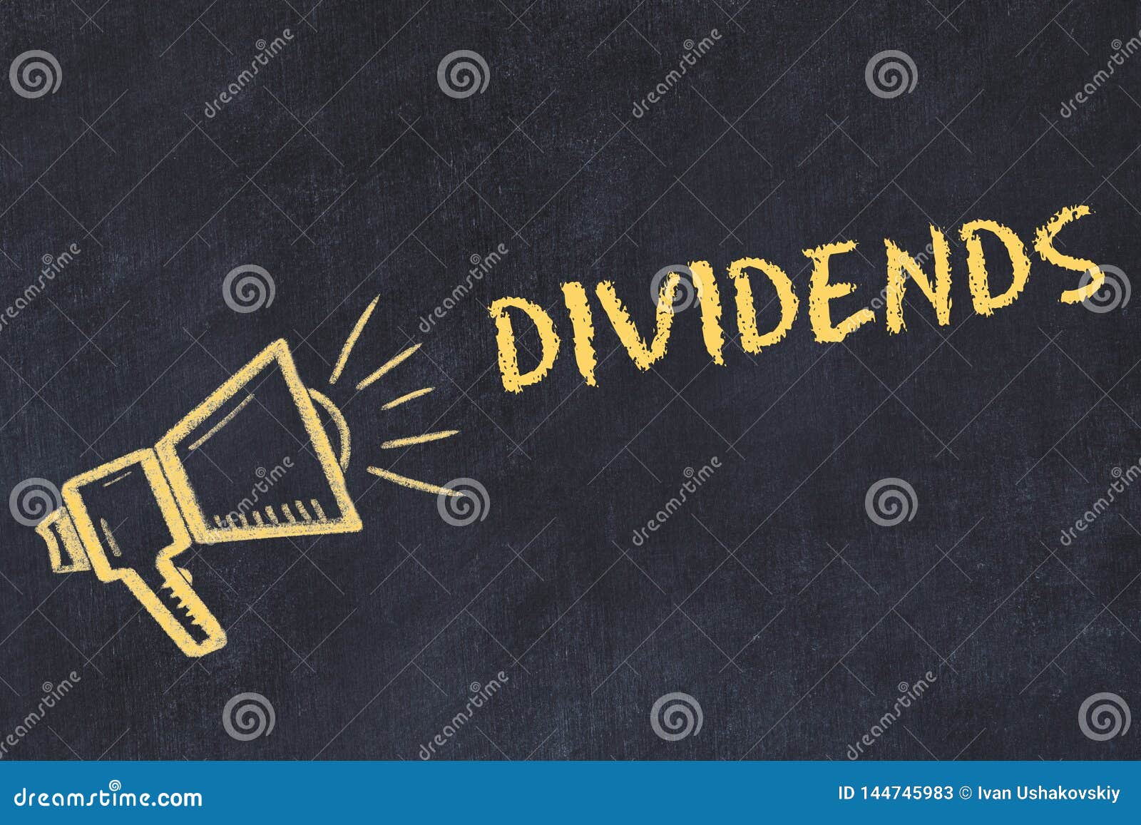 Chalk Board Sketch with Handwritten Text Dividends Stock Illustration ...