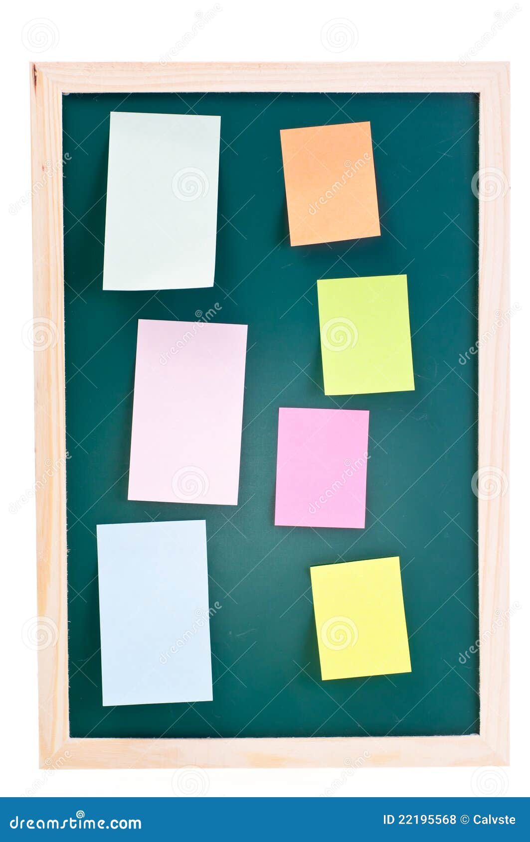 Chalk Board with Sticky Notes Stock Photo - Image of banner, office ...