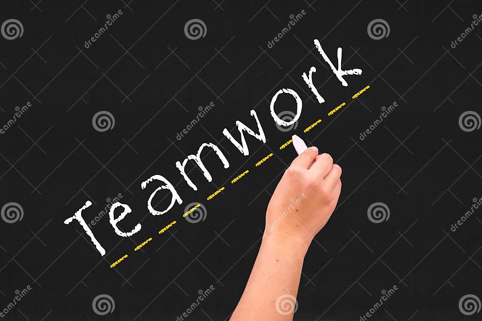 Chalk board Teamwork stock image. Image of employee - 193699743