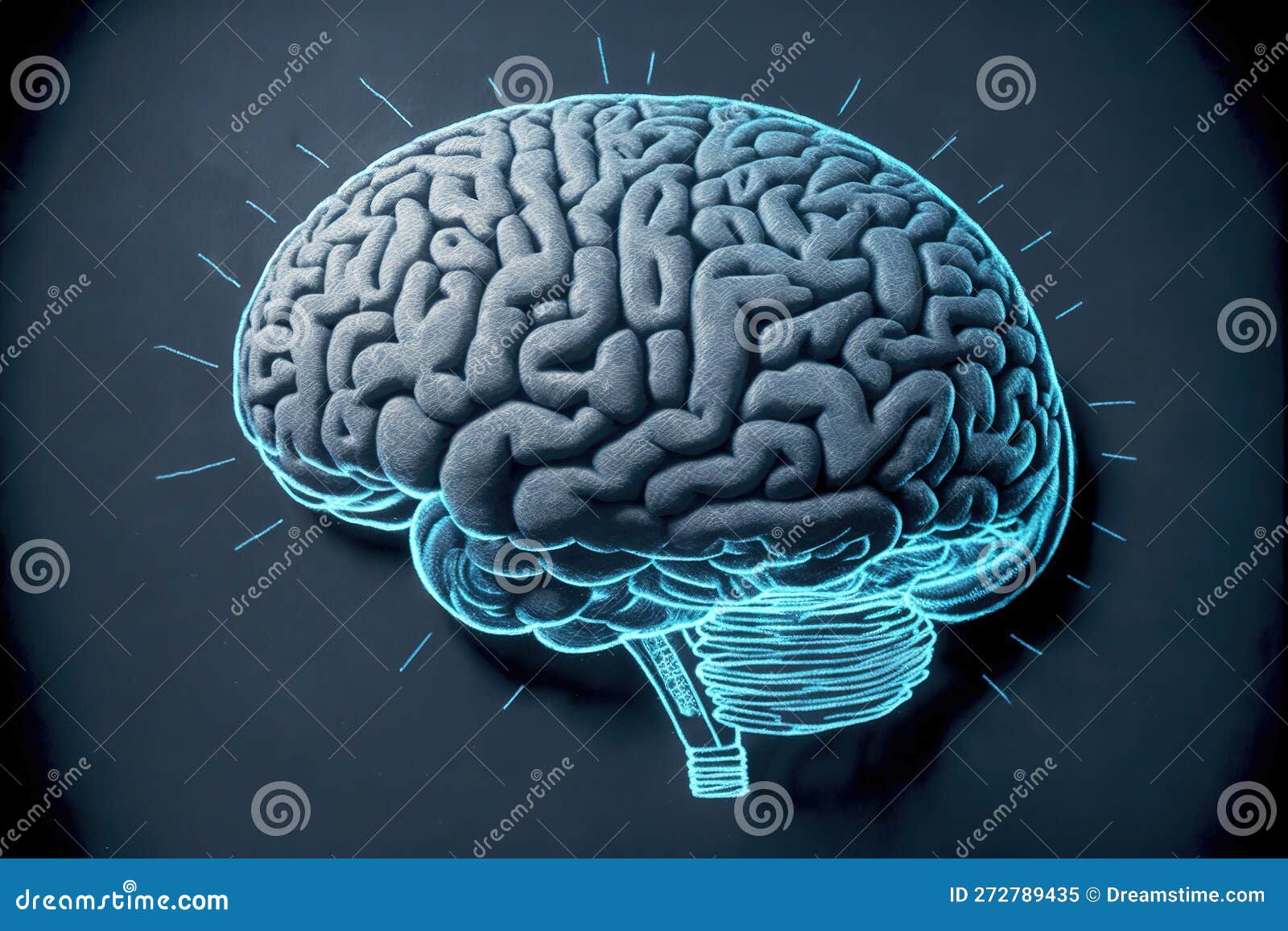 Chalk Brain Drawing, Lightbulb - Copyspace, Blank Space, Education ...