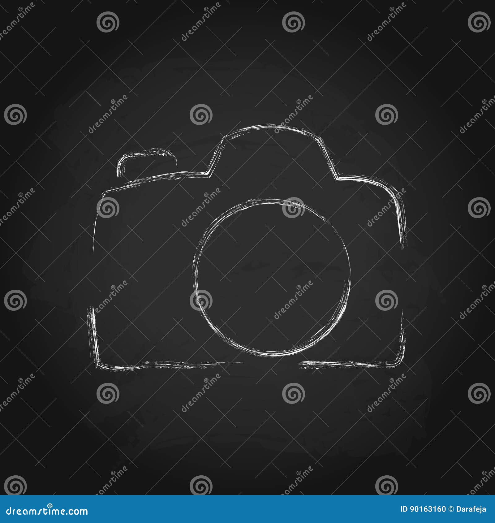 Chalk camera logo stock illustration. Illustration of chalkboard - 90163160