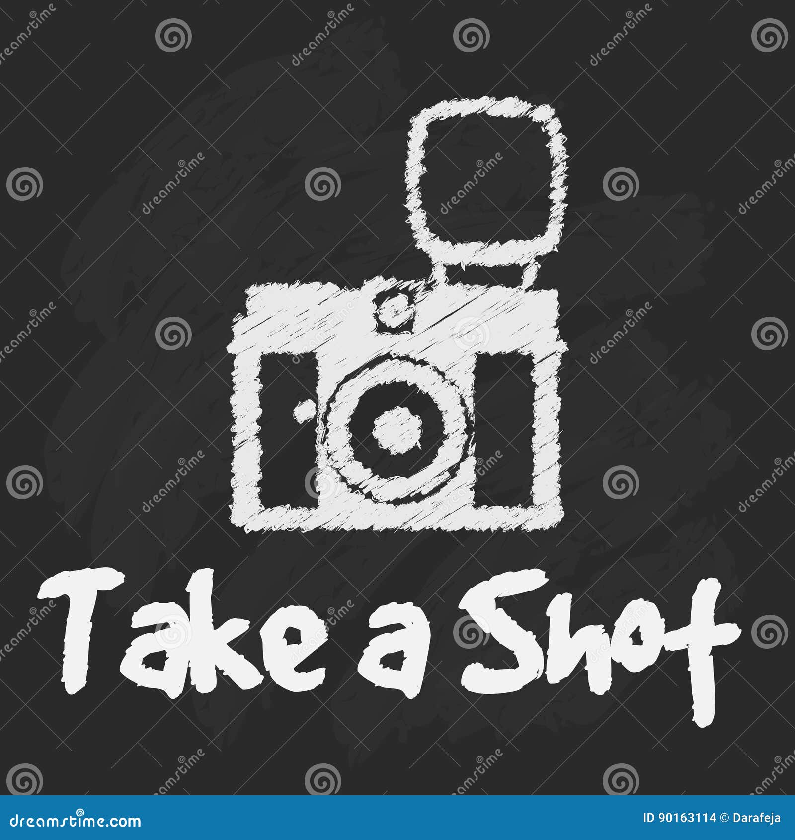Chalk camera logo stock illustration. Illustration of film - 90163114
