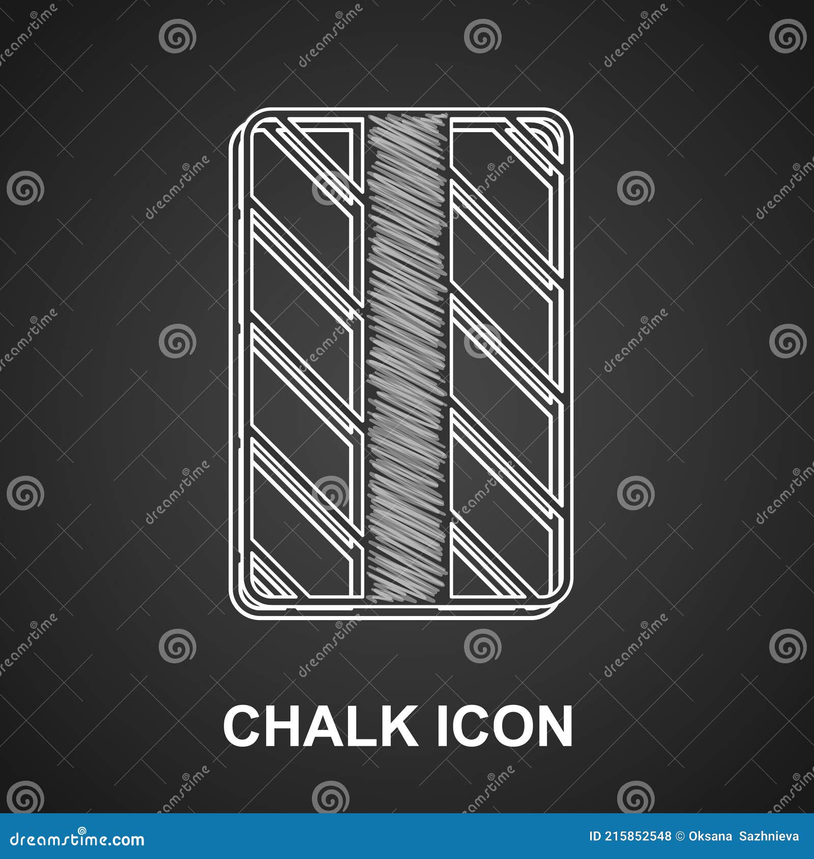Chalk Car Tire Wheel Icon Isolated on Black Background. Vector Stock ...