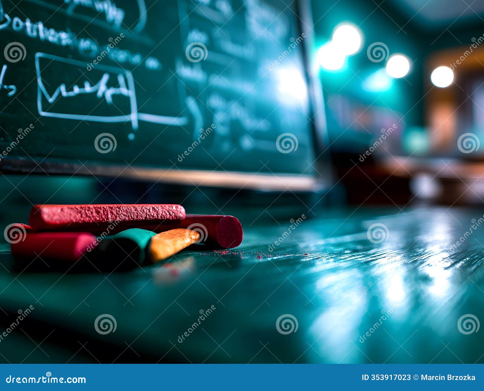 "Chalk and Classroom: a Glimpse of Learning" Stock Illustration ...