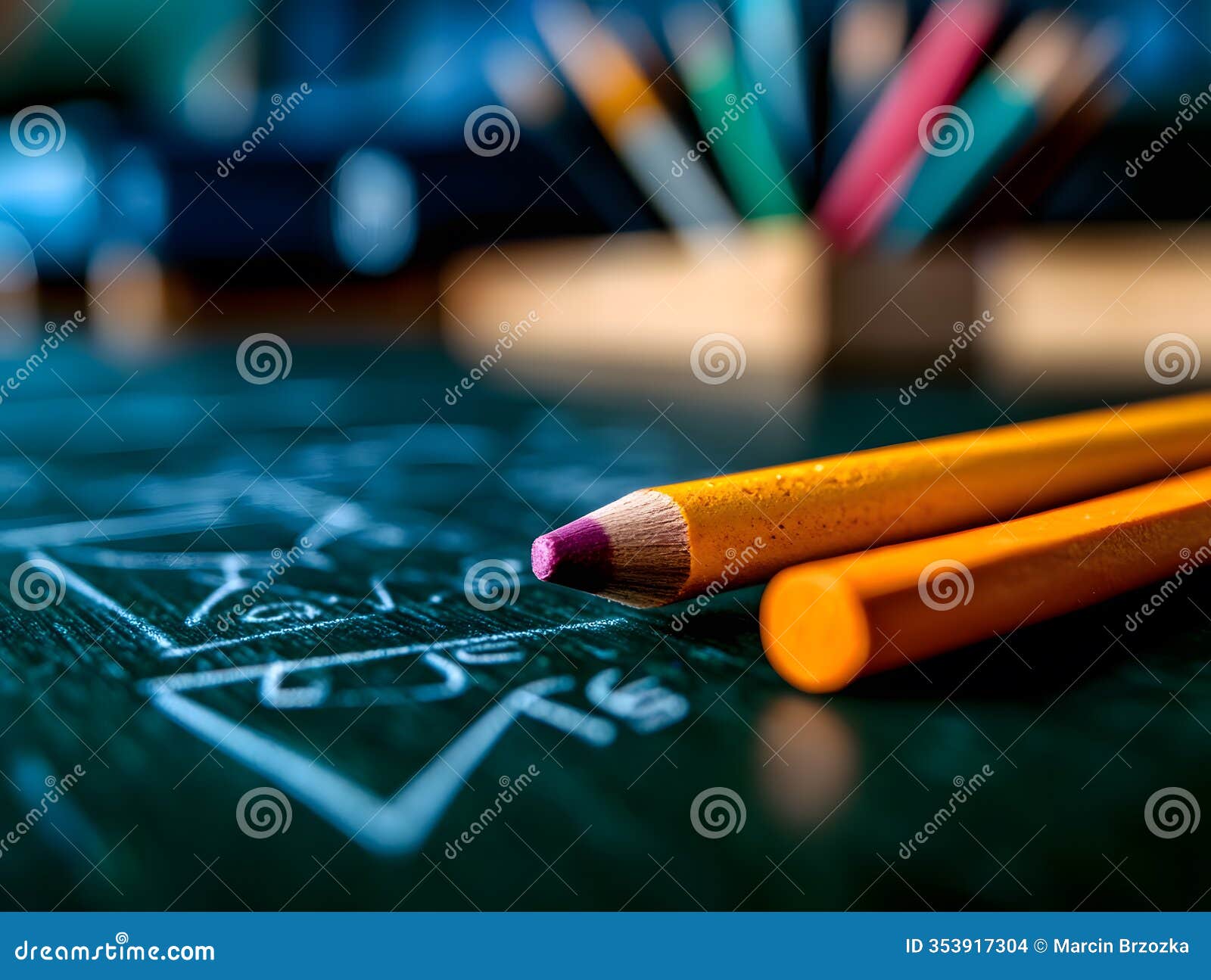 "Chalk and Classroom: a Glimpse of Learning" Stock Illustration ...