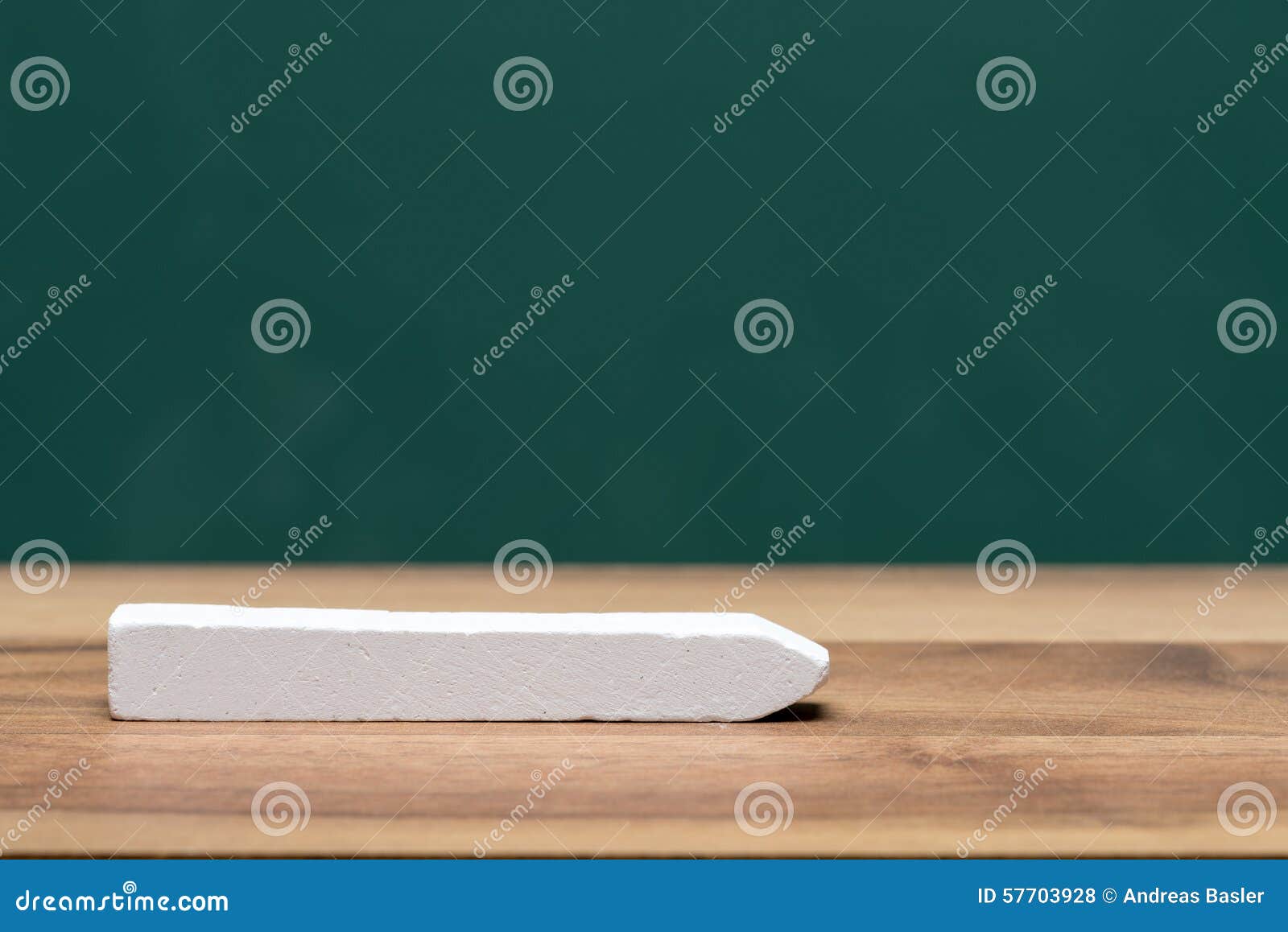 Chalk on Classroom Table in Front of Board Stock Photo - Image of ...