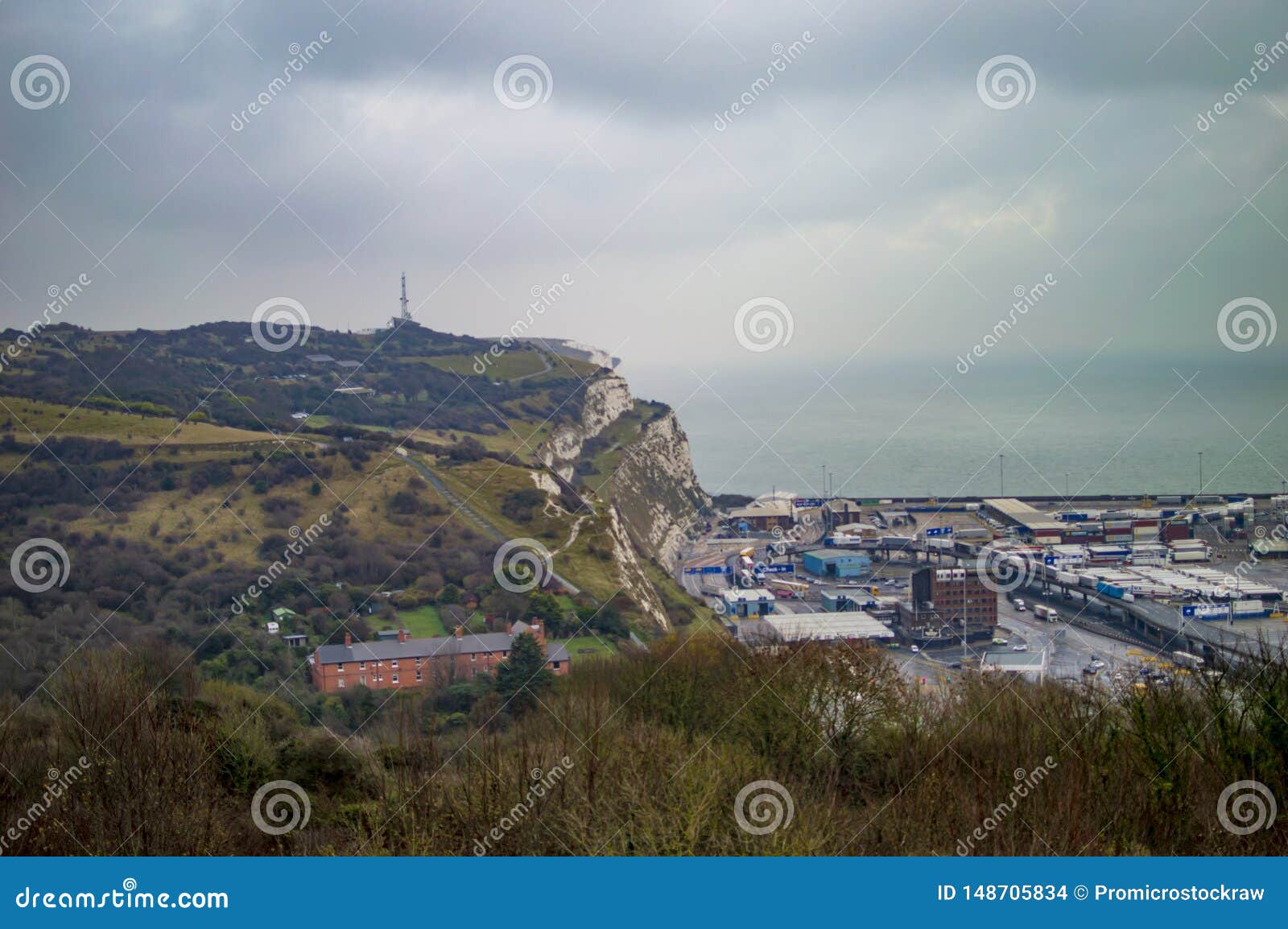 The Chalk Cliffs of Dover Which are White in Colors Stock Photo - Image ...