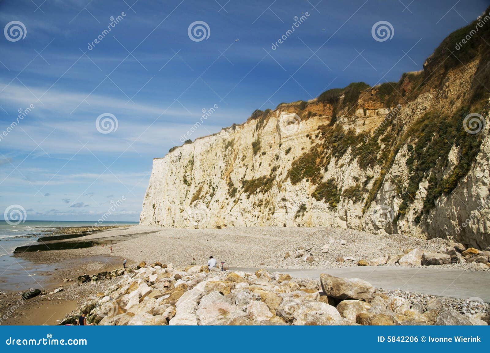 Chalk cliffs Normandy stock photo. Image of natural, coastline - 5842206