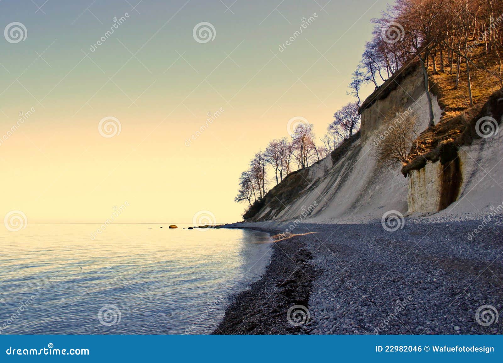 Chalk Coast stock photo. Image of ngravel, nature, sunrise - 22982046