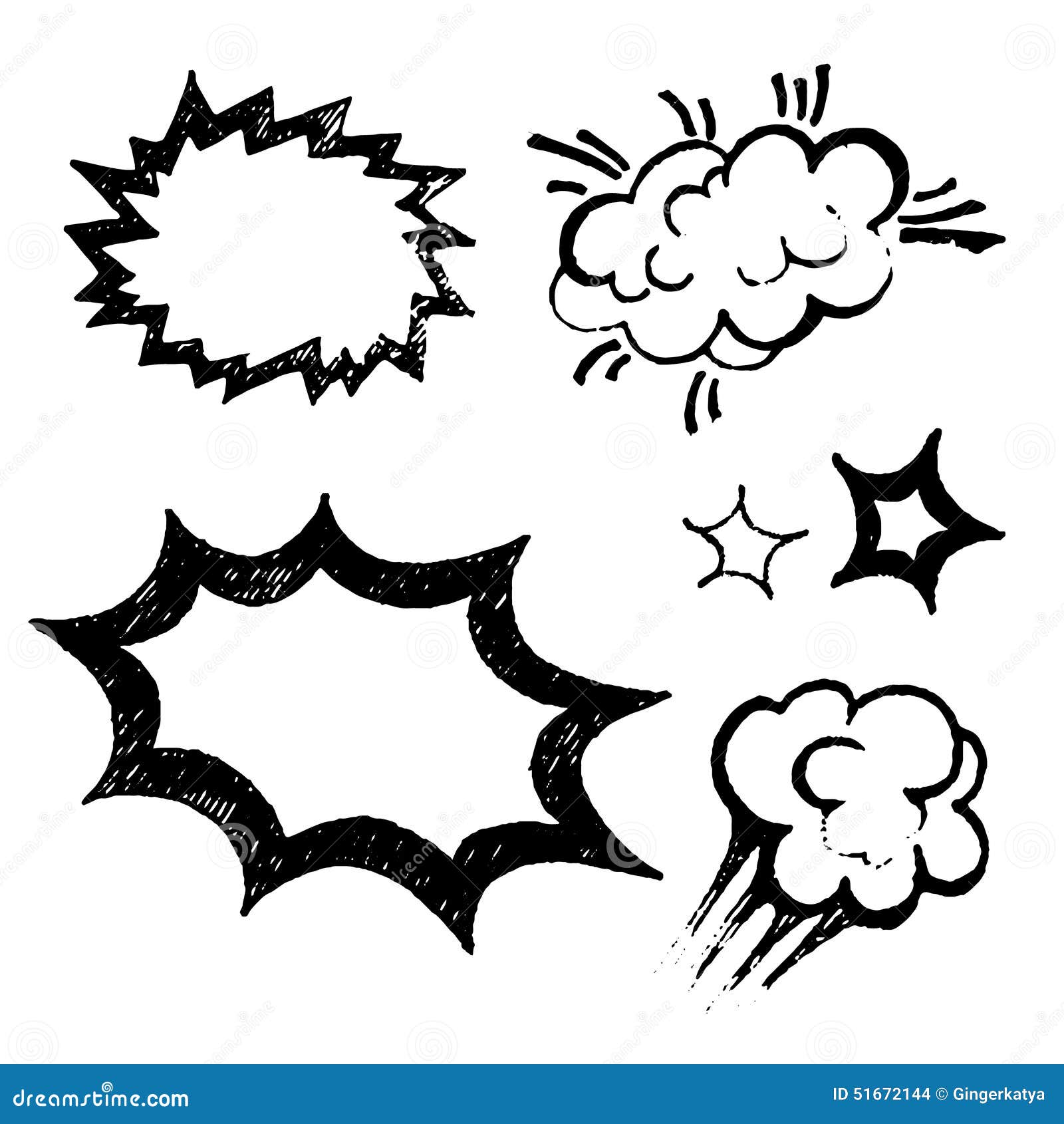 Chalk Comics Text, Balloons Stock Vector - Illustration of cloud ...