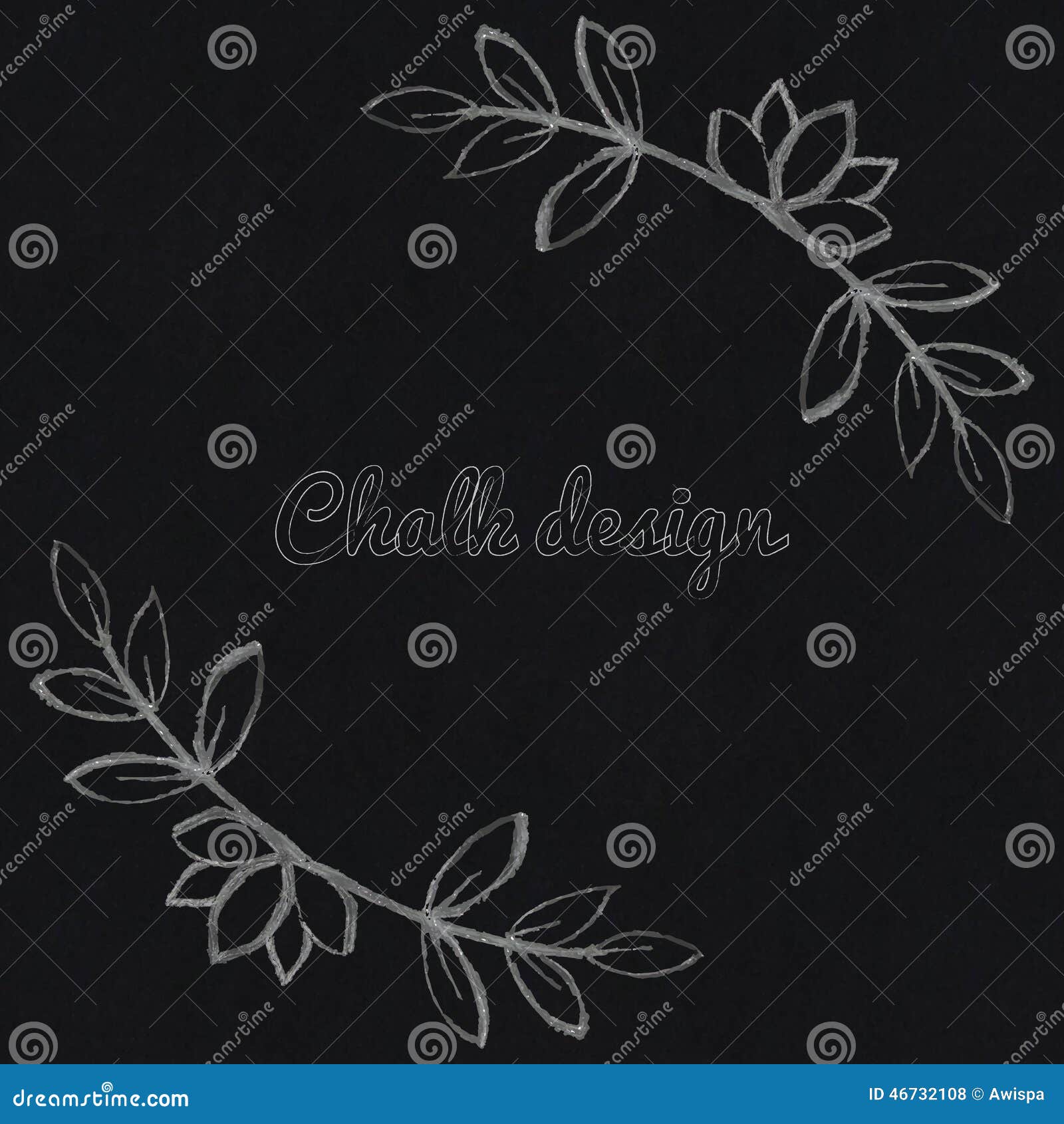 Chalk design elements stock vector. Illustration of calligraphy - 46732108