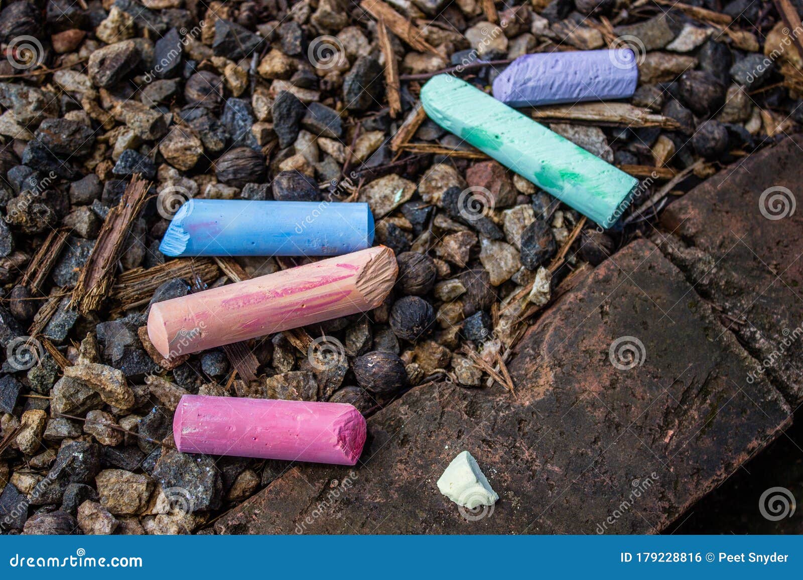 Chalk after drawing stock photo. Image of wood, chalk - 179228816