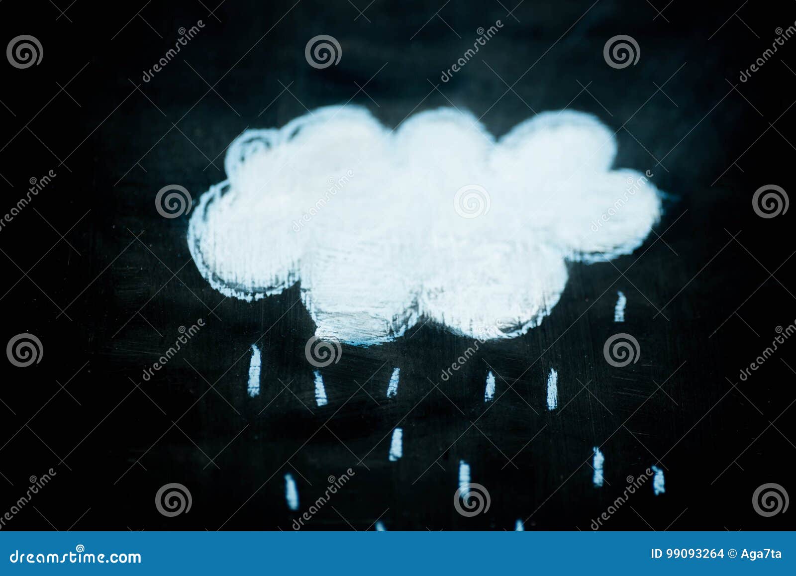 Chalk Drawing on Blackboard Selective Focus Macro Stock Photo - Image ...