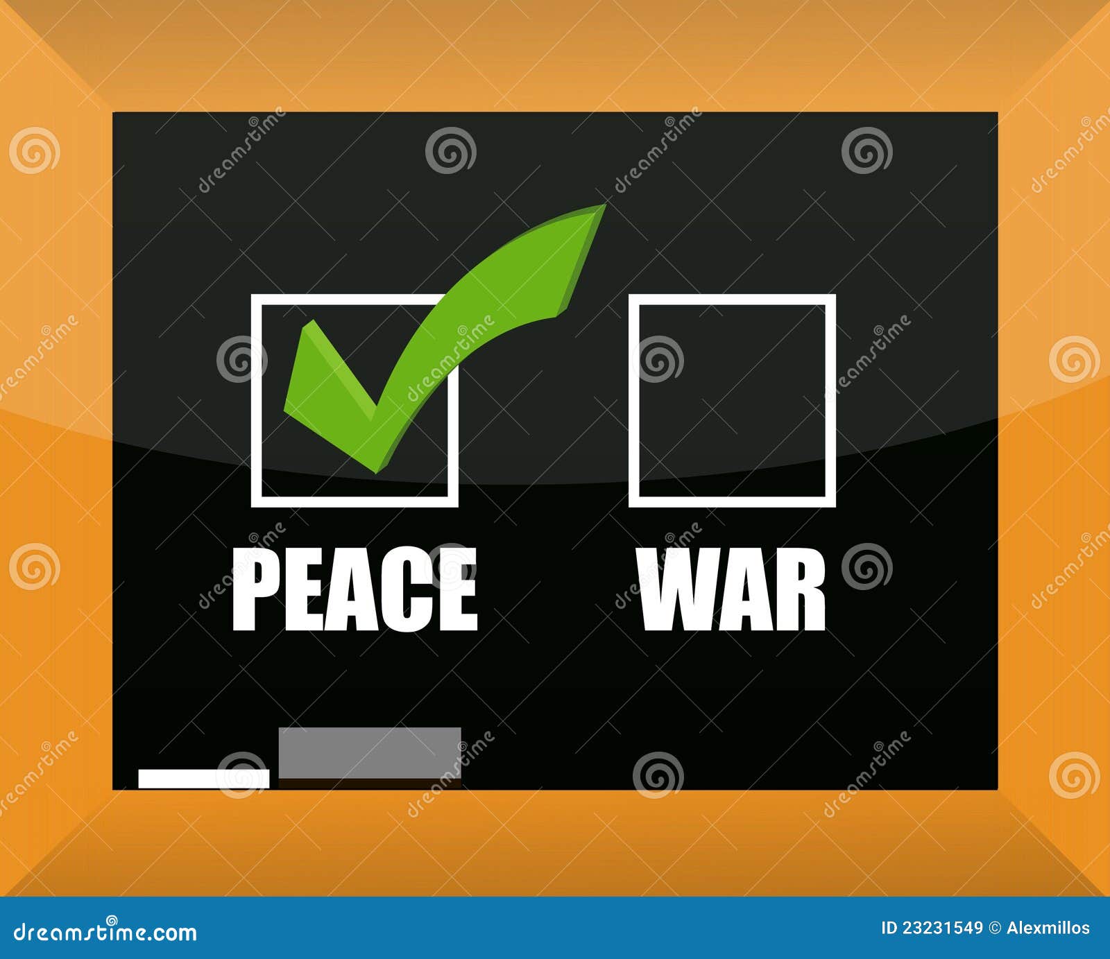 Chalk Drawing - Choose between Peace and War Stock Vector ...