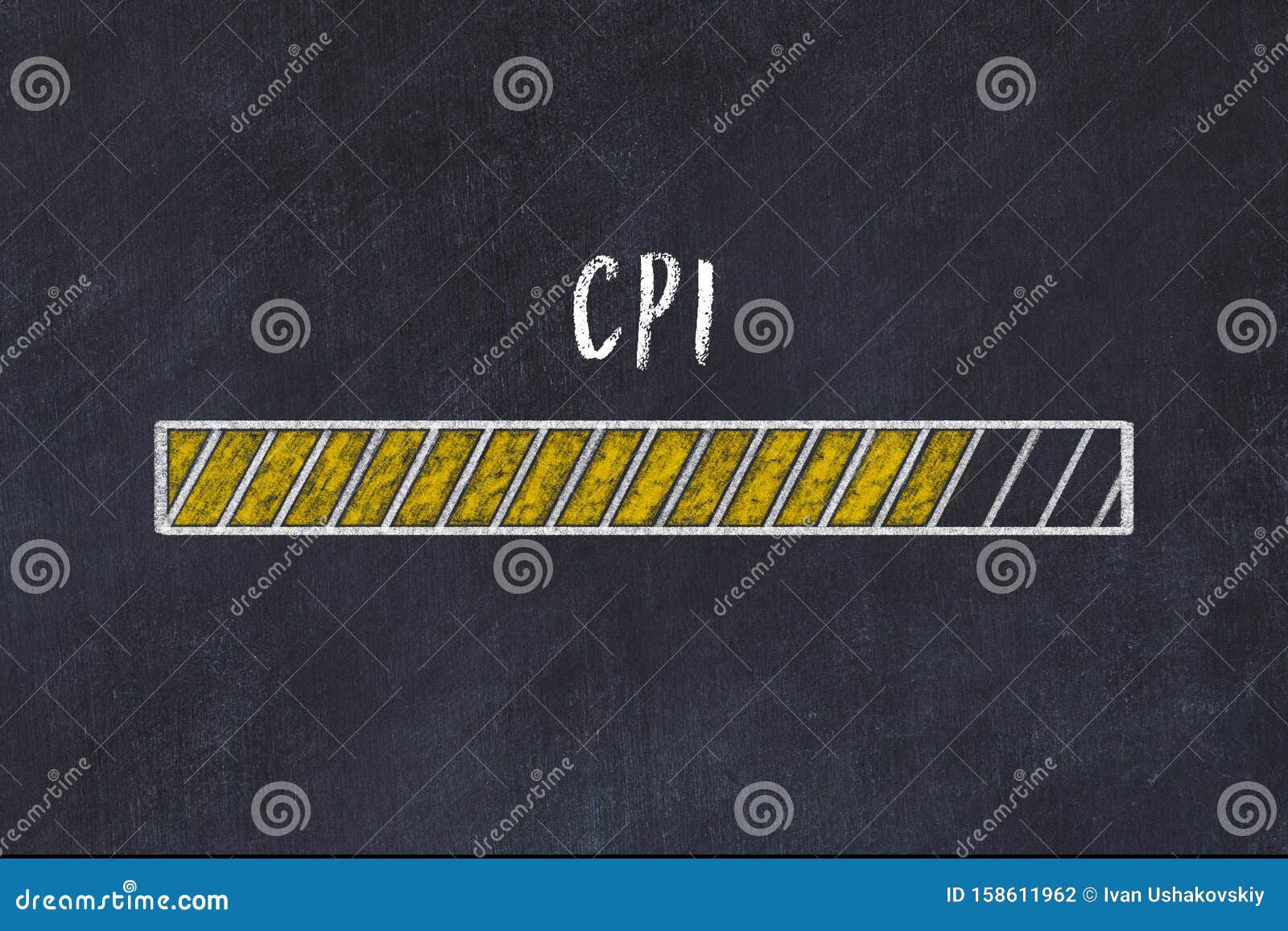 Chalk Drawing of Loading Progress Bar with Inscription Cpi Stock ...
