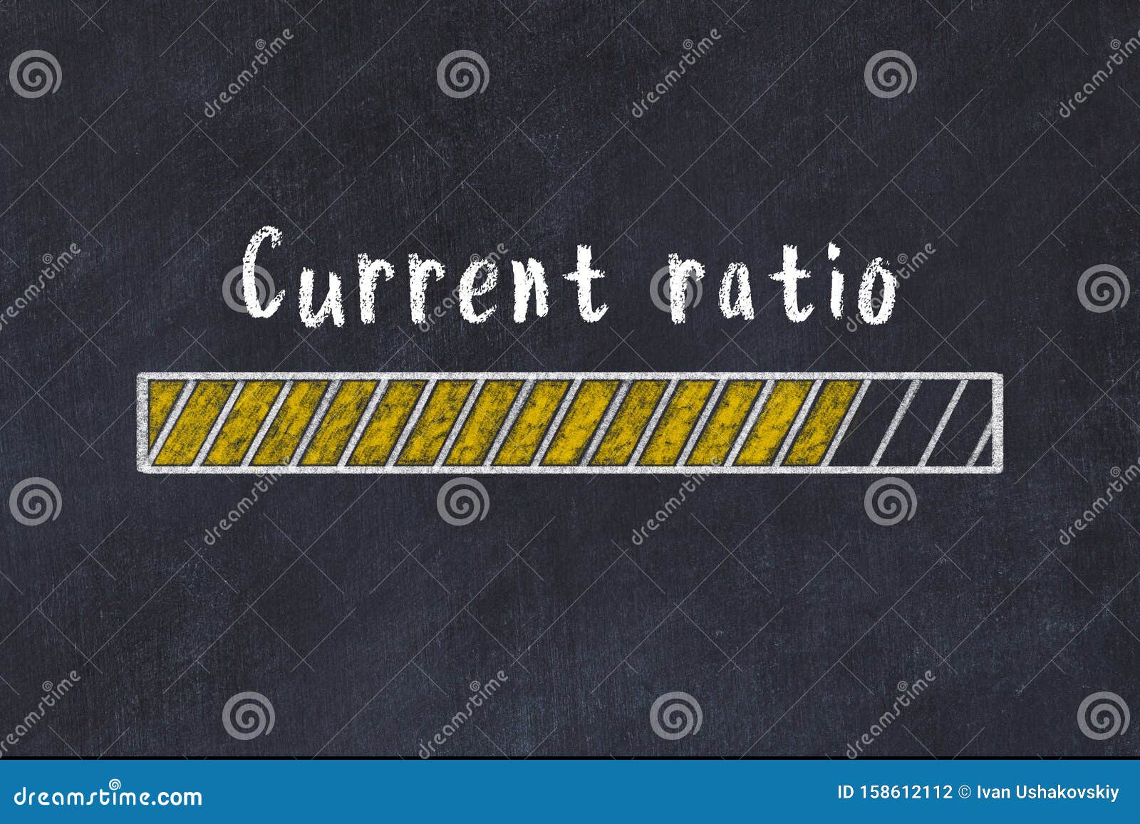 Chalk Drawing of Loading Progress Bar with Inscription Current Ratio ... Chalk Drawing of Loading Progress Bar with Inscription Current Ratio ...