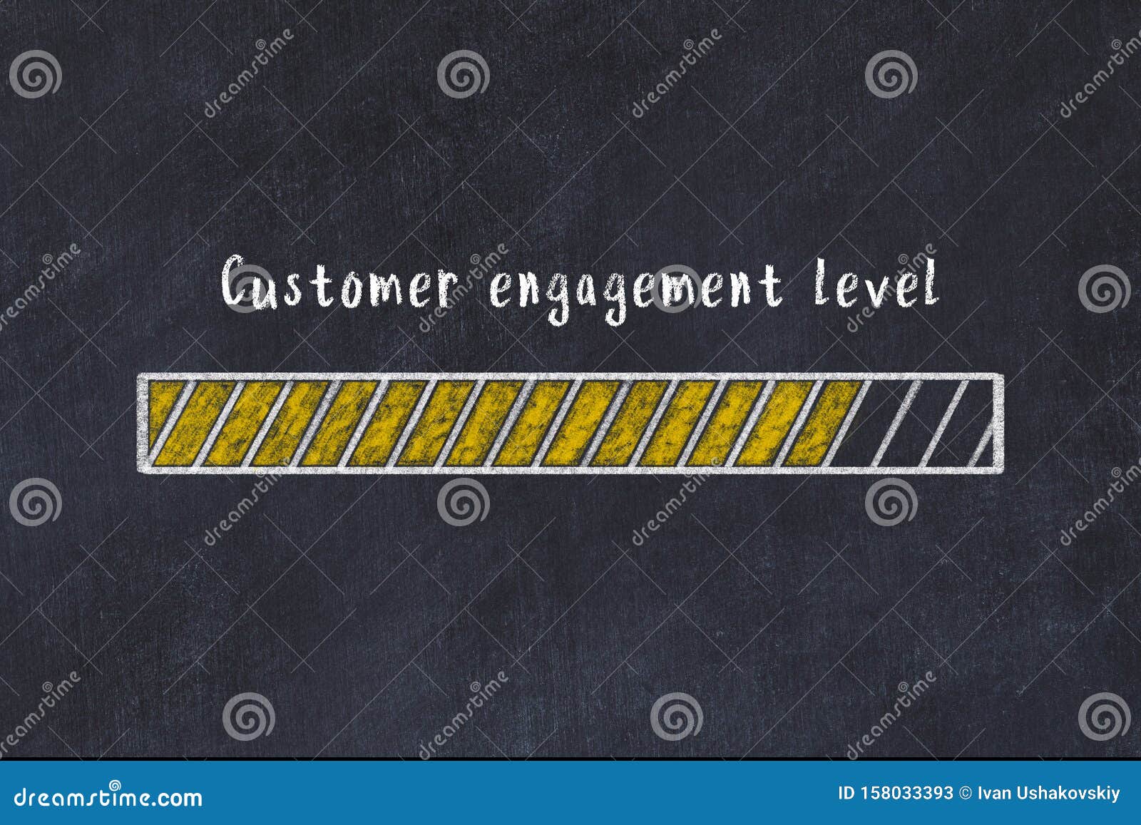 Chalk Drawing of Loading Progress Bar with Inscription Customer ...