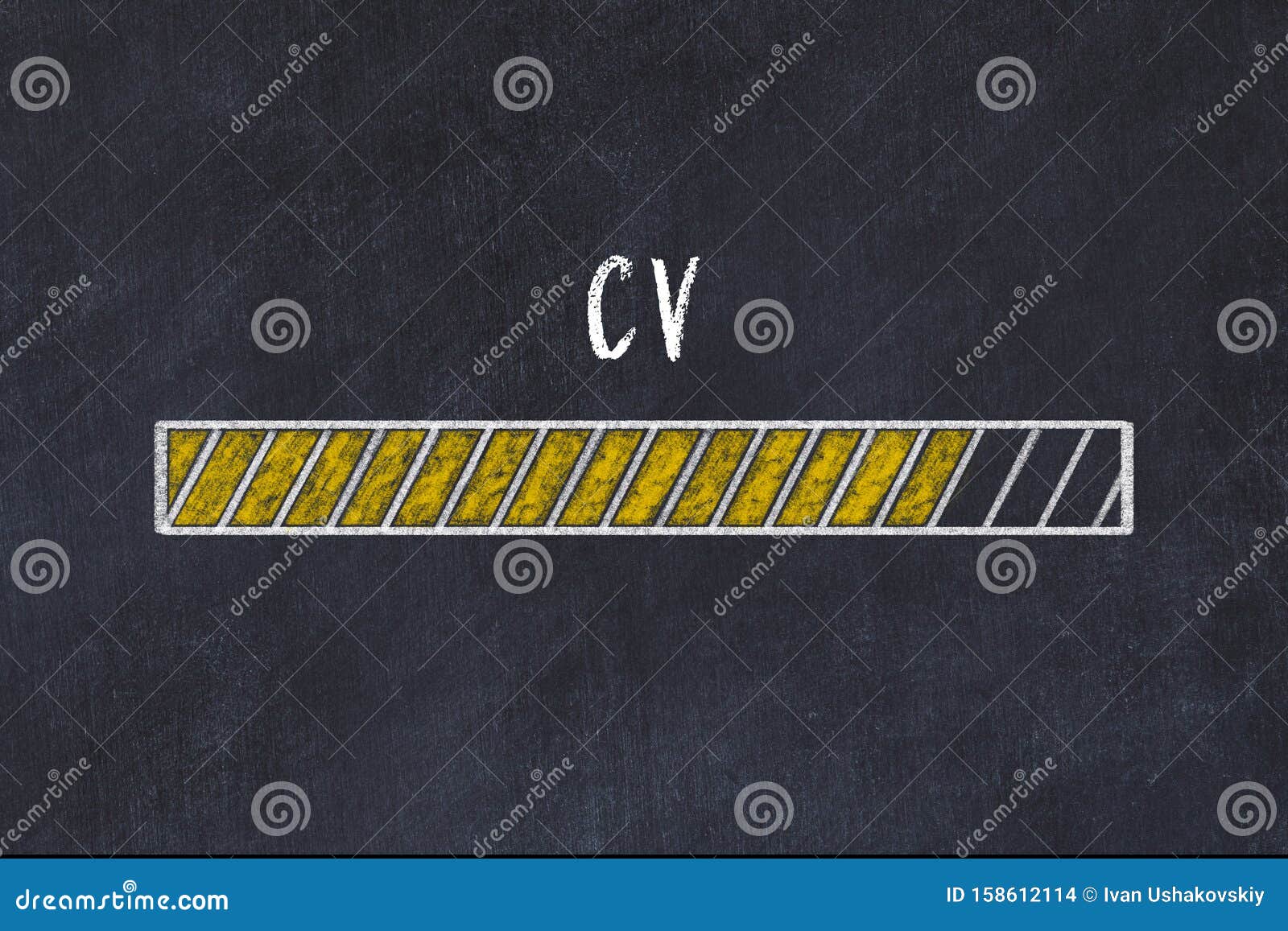 Chalk Drawing of Loading Progress Bar with Inscription Cv Stock ...