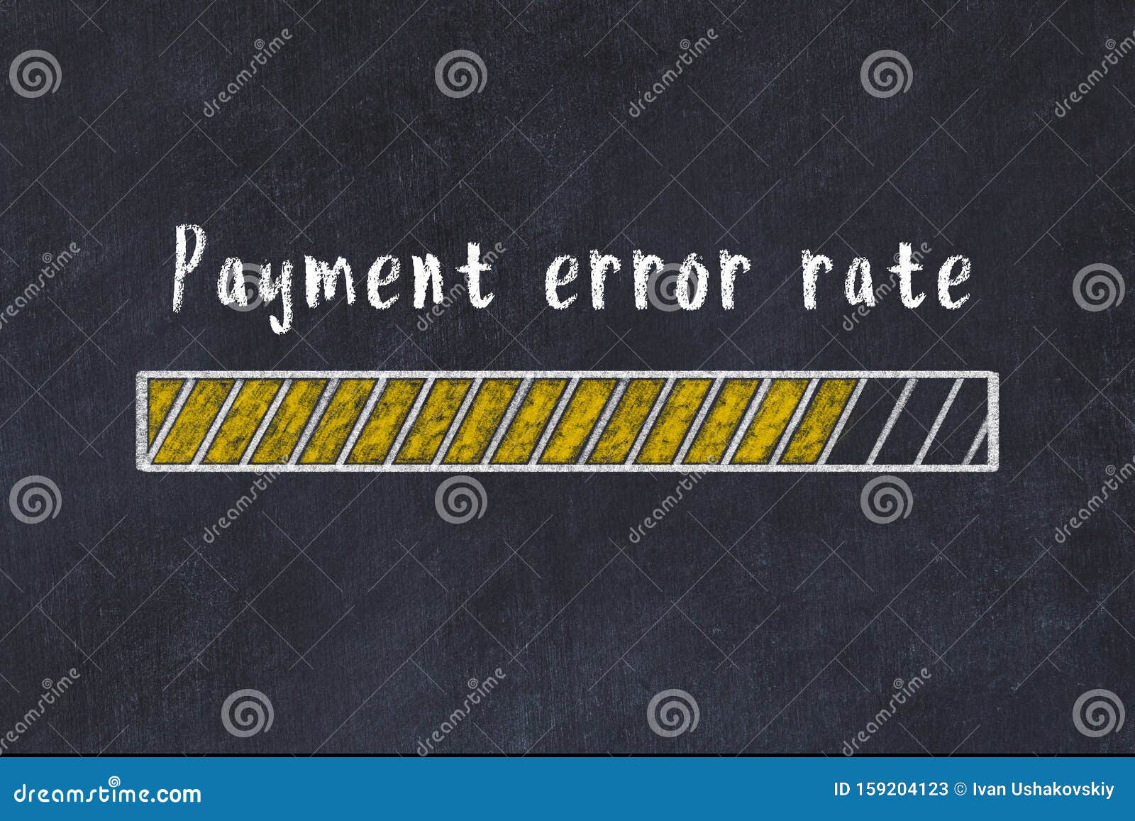 Chalk Drawing of Loading Progress Bar with Inscription Payment Error ...