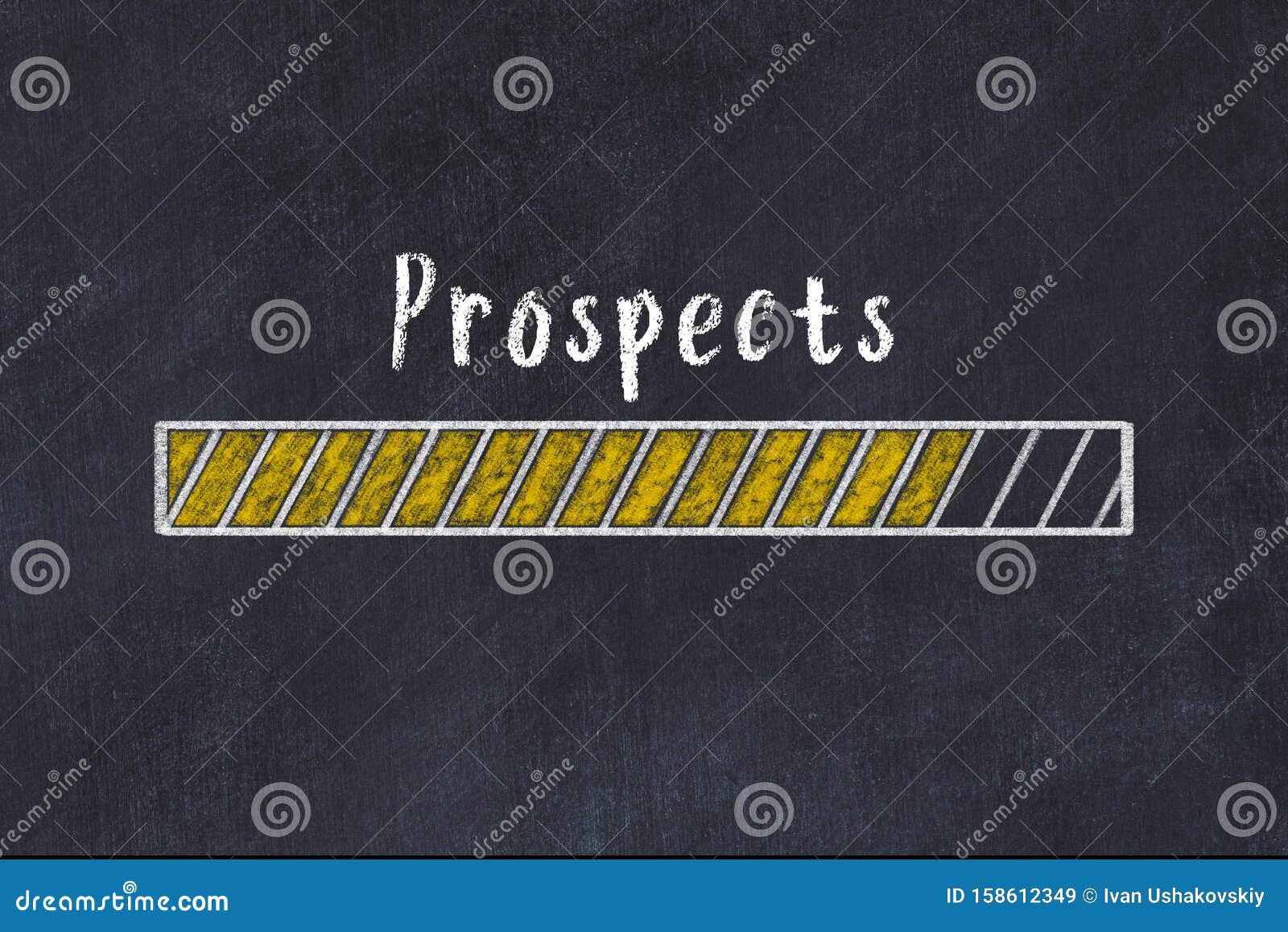 Chalk Drawing of Loading Progress Bar with Inscription Prospects Stock ...
