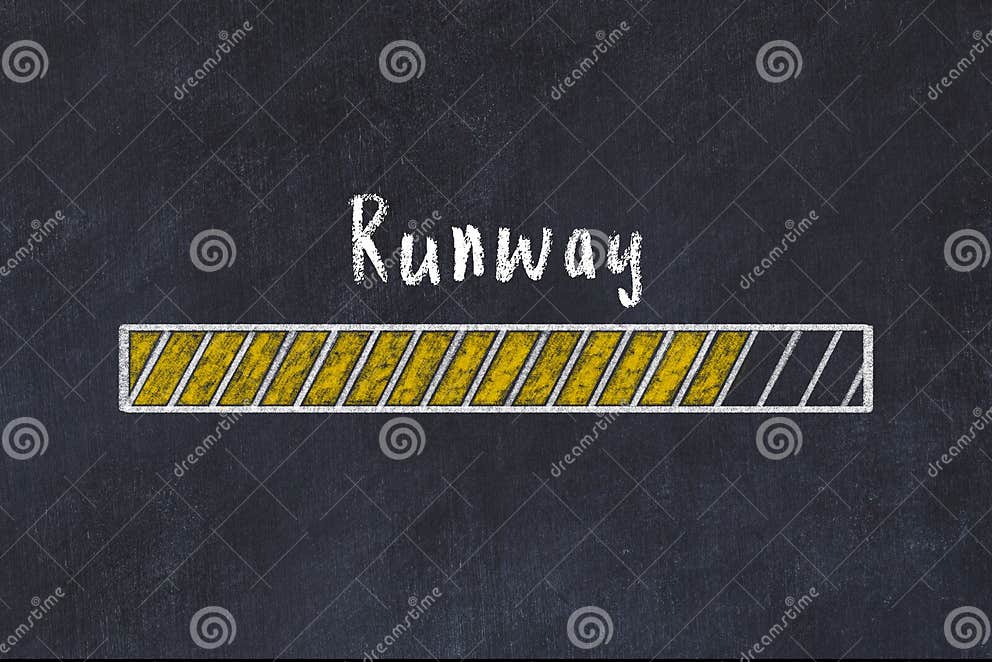 Chalk Drawing of Loading Progress Bar with Inscription Runway Stock ...