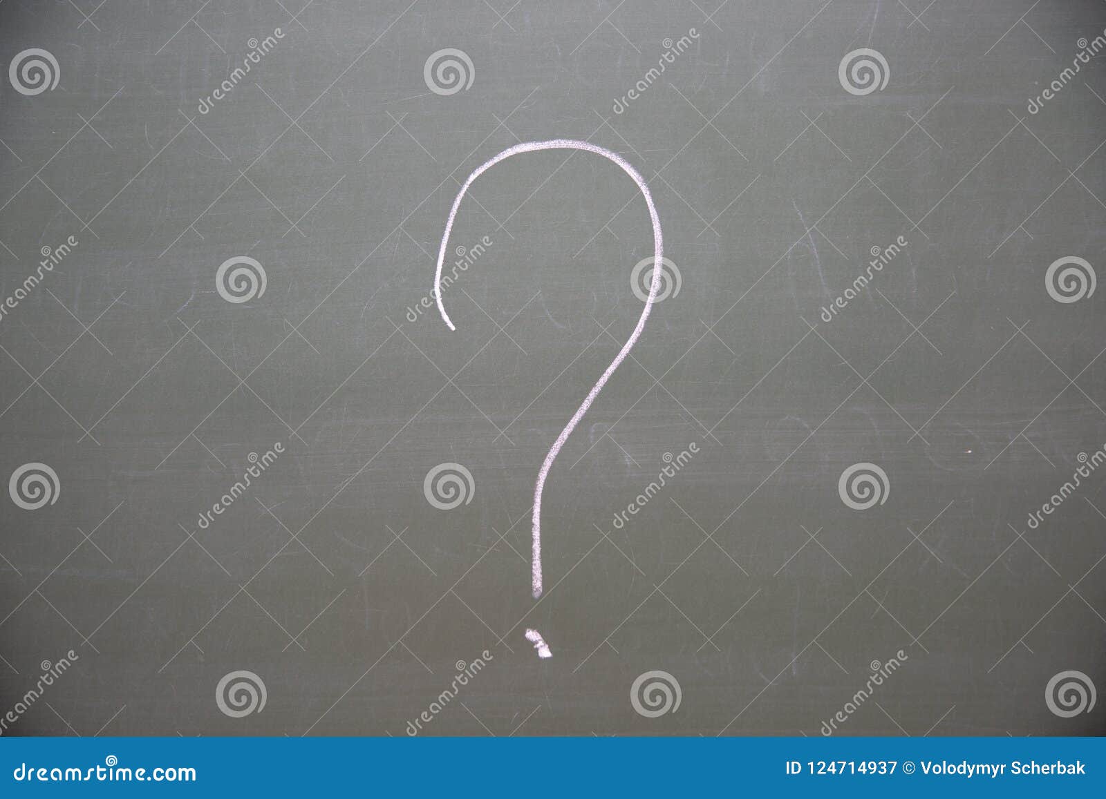 Chalk Drawing of Question Mark on Blackboard Stock Image - Image of ...